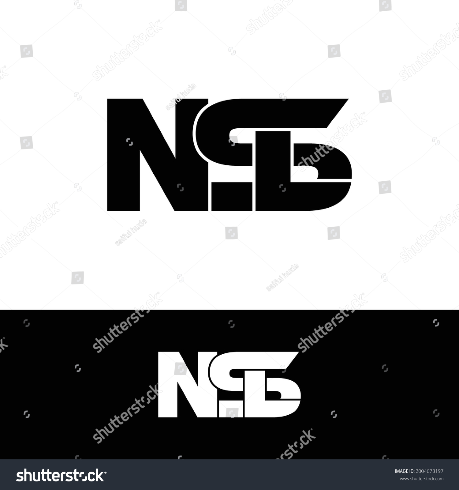 Nsl Letter Monogram Logo Design Vector Stock Vector (Royalty Free ...