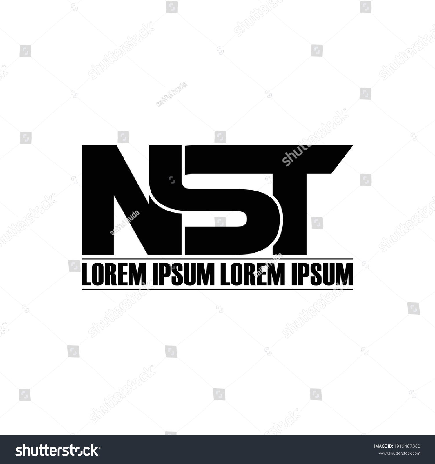 Nst Letter Monogram Logo Design Vector: เวกเตอร์สต็อก (ปลอดค่าลิขสิทธิ์ ...