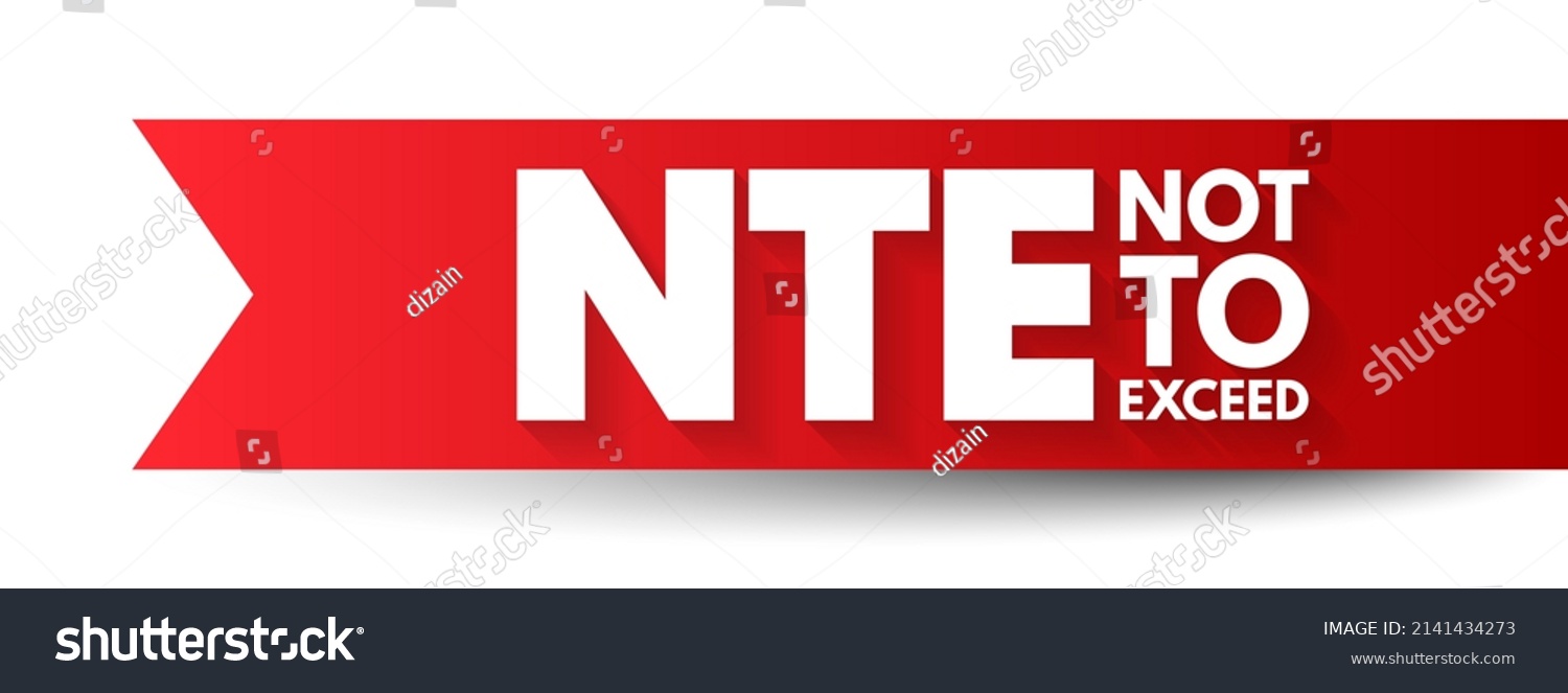 Nte Not Exceed Type Contract That Stock Vector (Royalty Free) 2141434273 Nte Not Exceed Type Contract That Stock Vector (Royalty Free) 2141434273