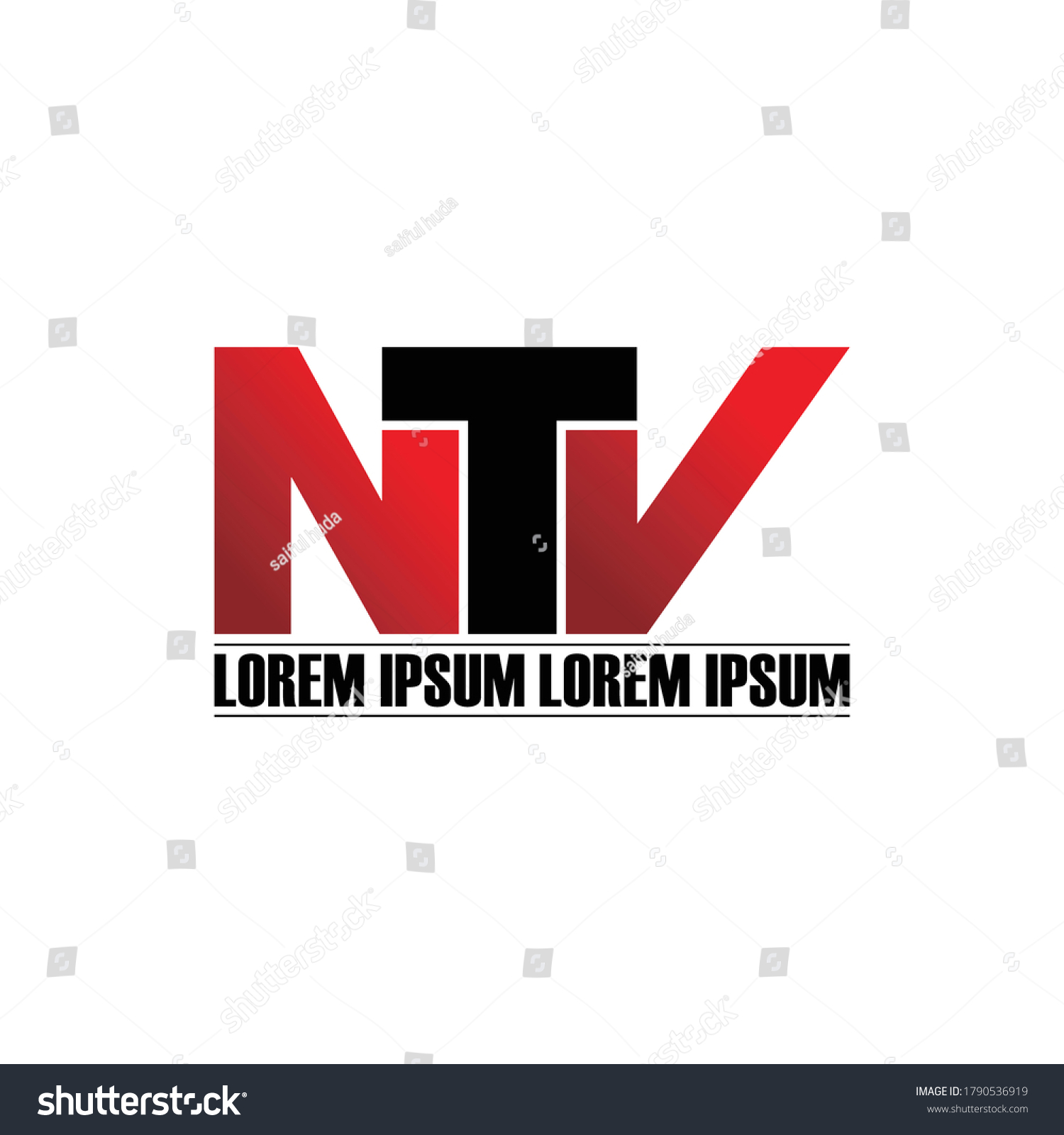 Ntv Letter Monogram Logo Design Vector Stock Vector (Royalty Free ...