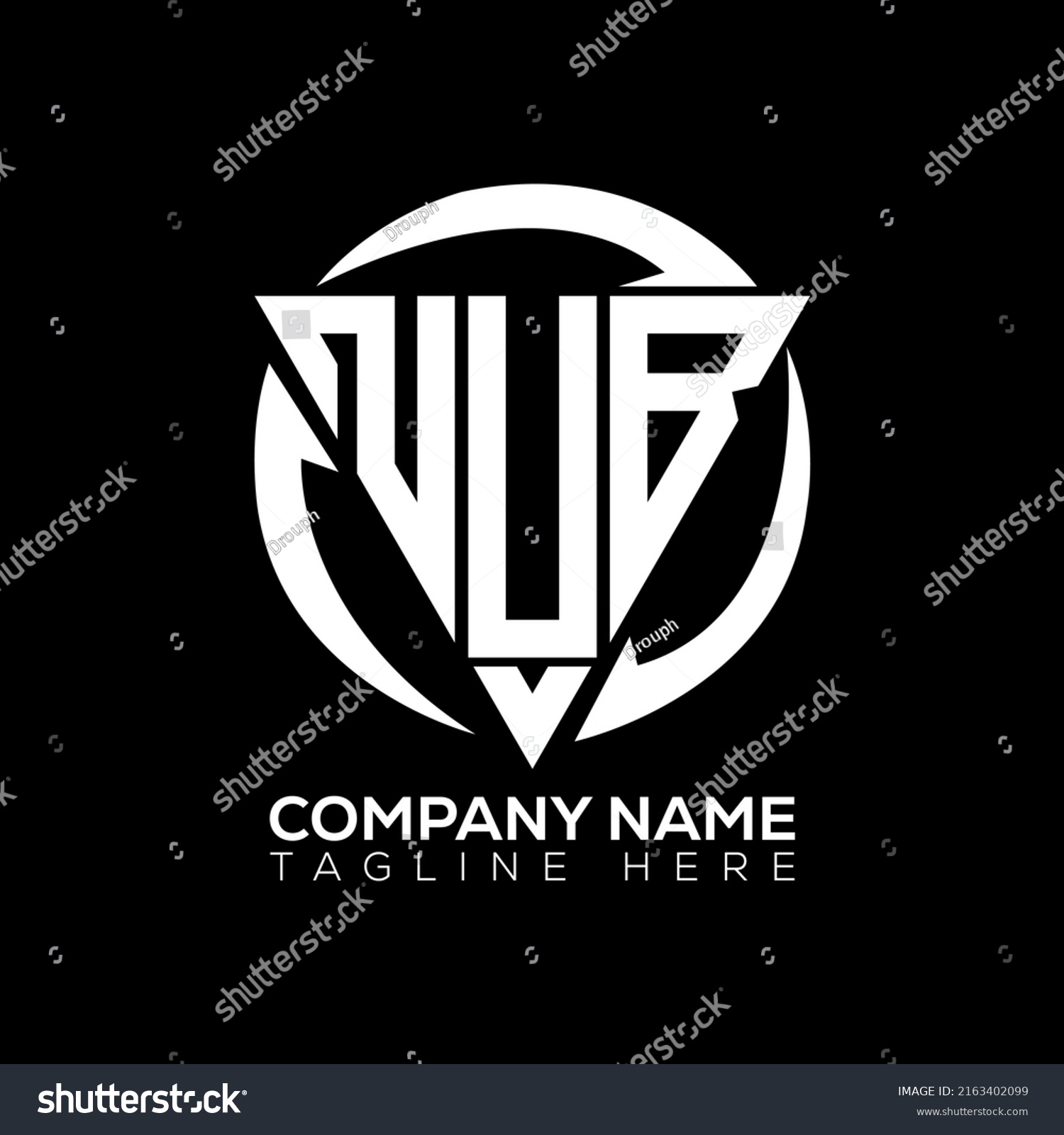 Nub Initial Modern Logo Design Vector Stock Vector (Royalty Free ...