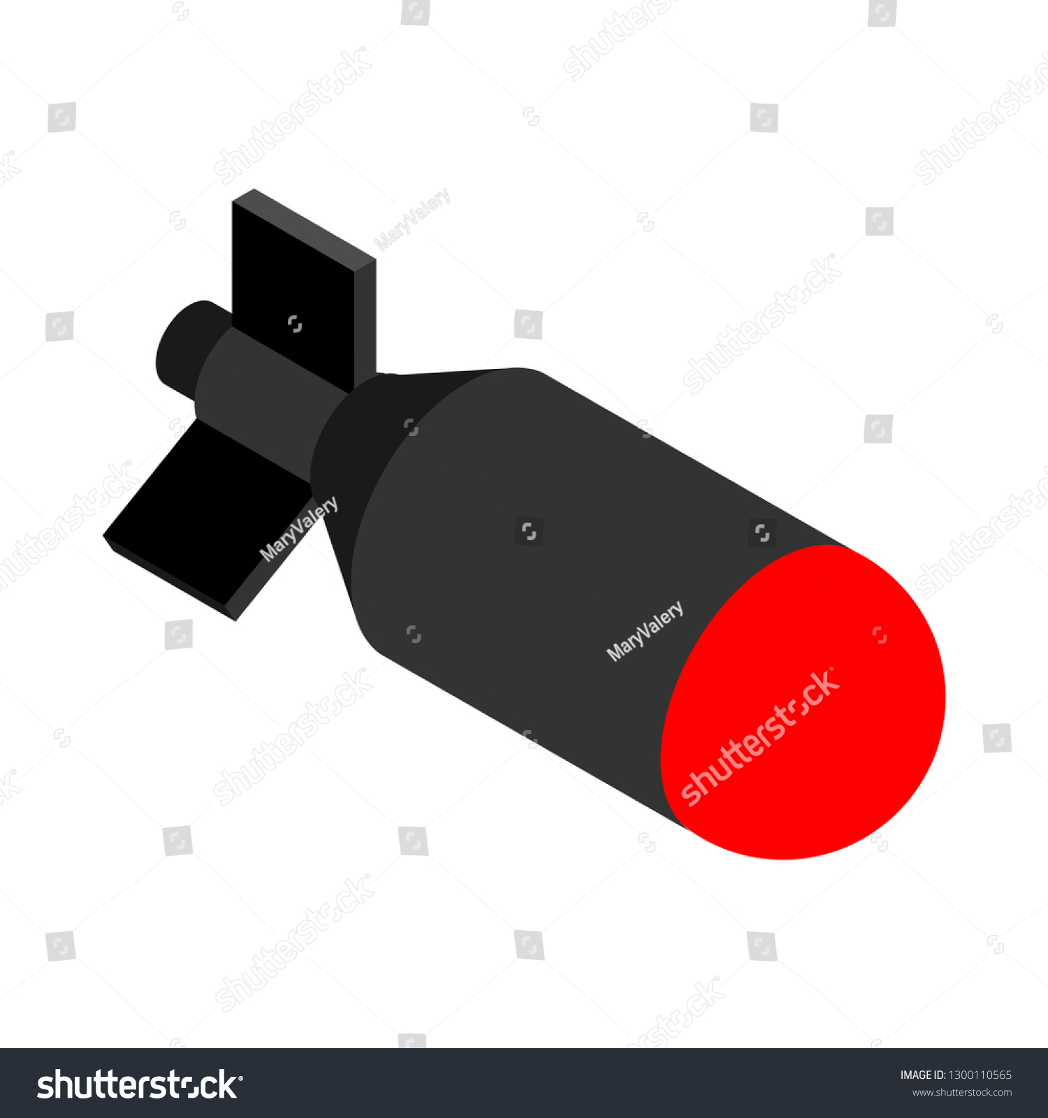 Nuclear Bomb Isolated Torpedo Bombshell Vector Stock Vector (Royalty ...