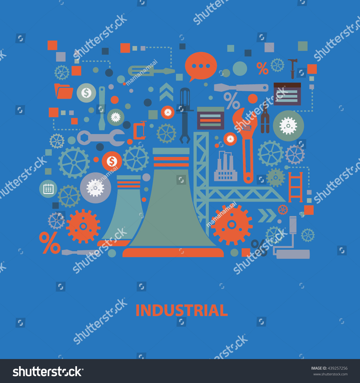 Nuclear Concept Design On Blue Backgroundvector Stock Vector (Royalty ...