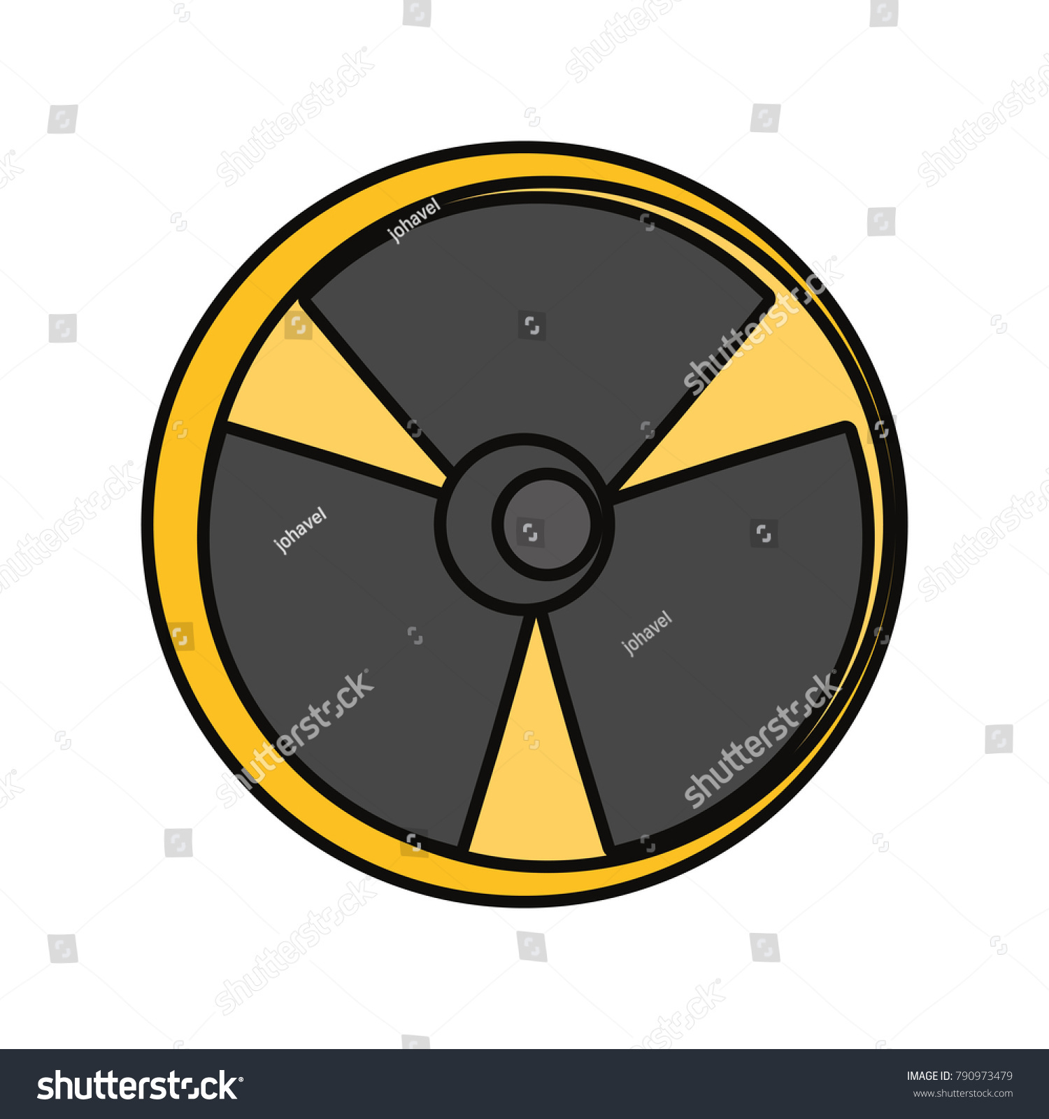 Nuclear Danger Symbol Cartoon Stock Vector (Royalty Free) 790973479 ...
