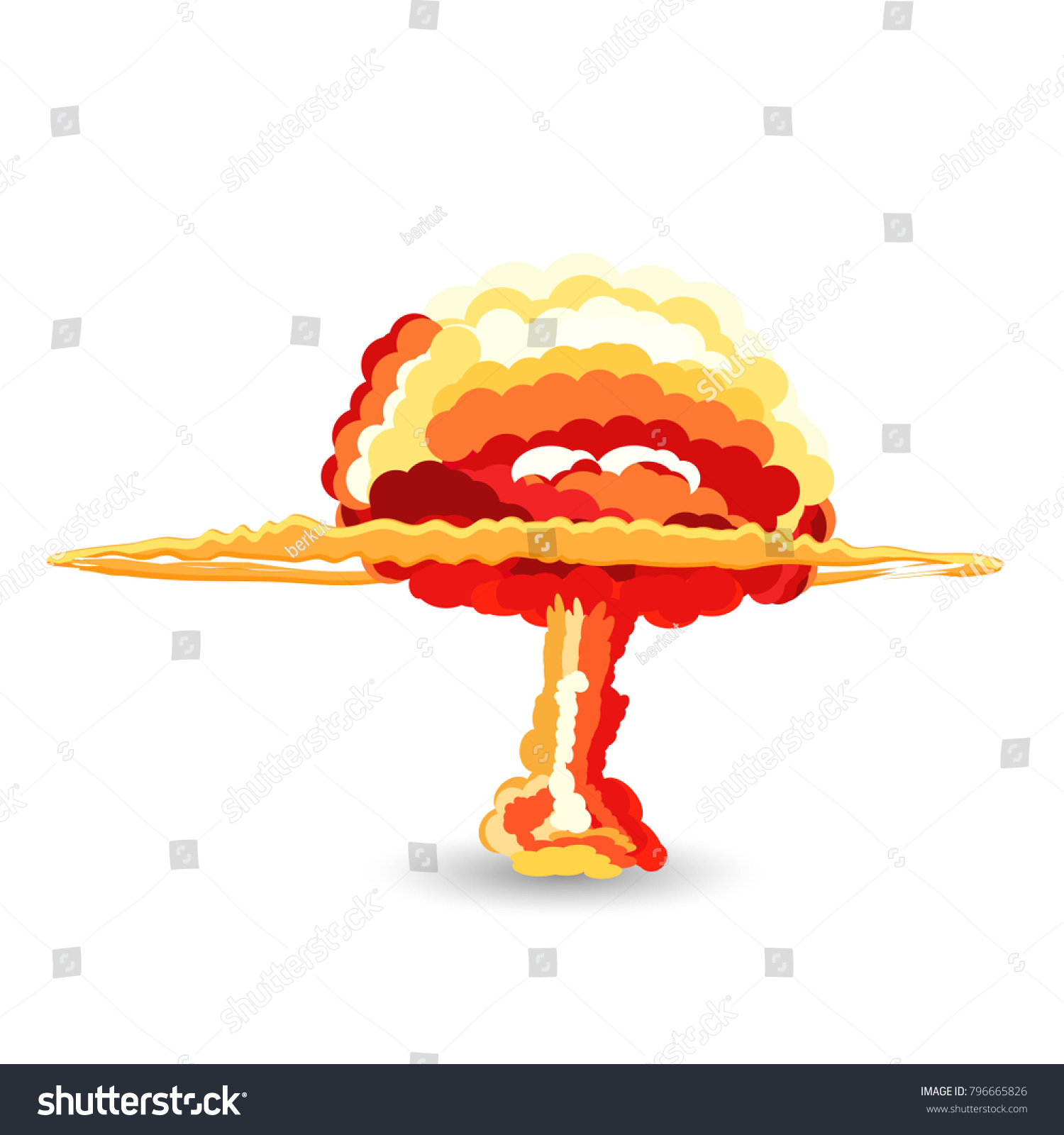 Nuclear Explosion Cartoon Vector Illustration Stock Vector (Royalty ...