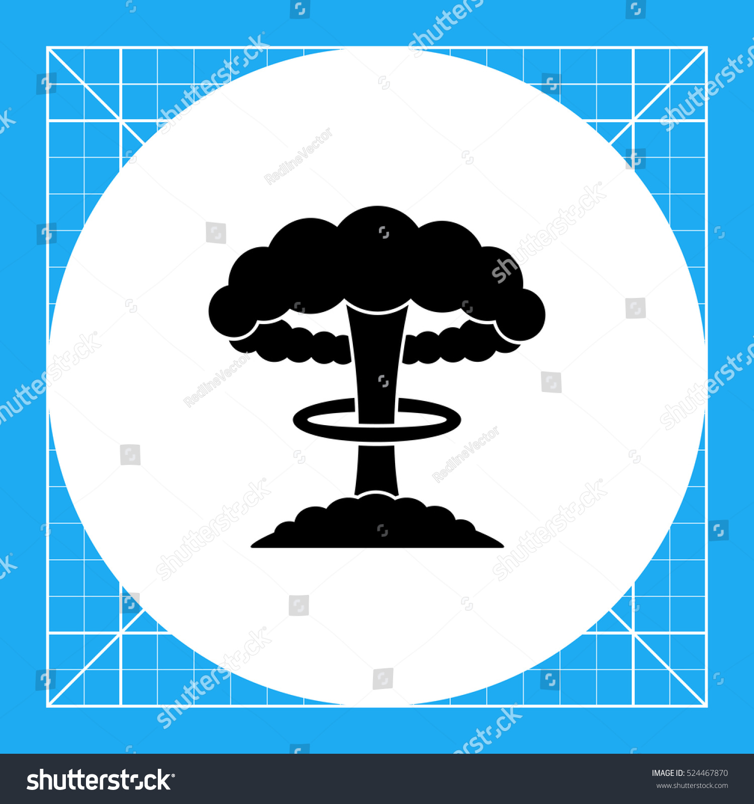 Nuclear Explosion Icon Stock Vector (Royalty Free) 524467870