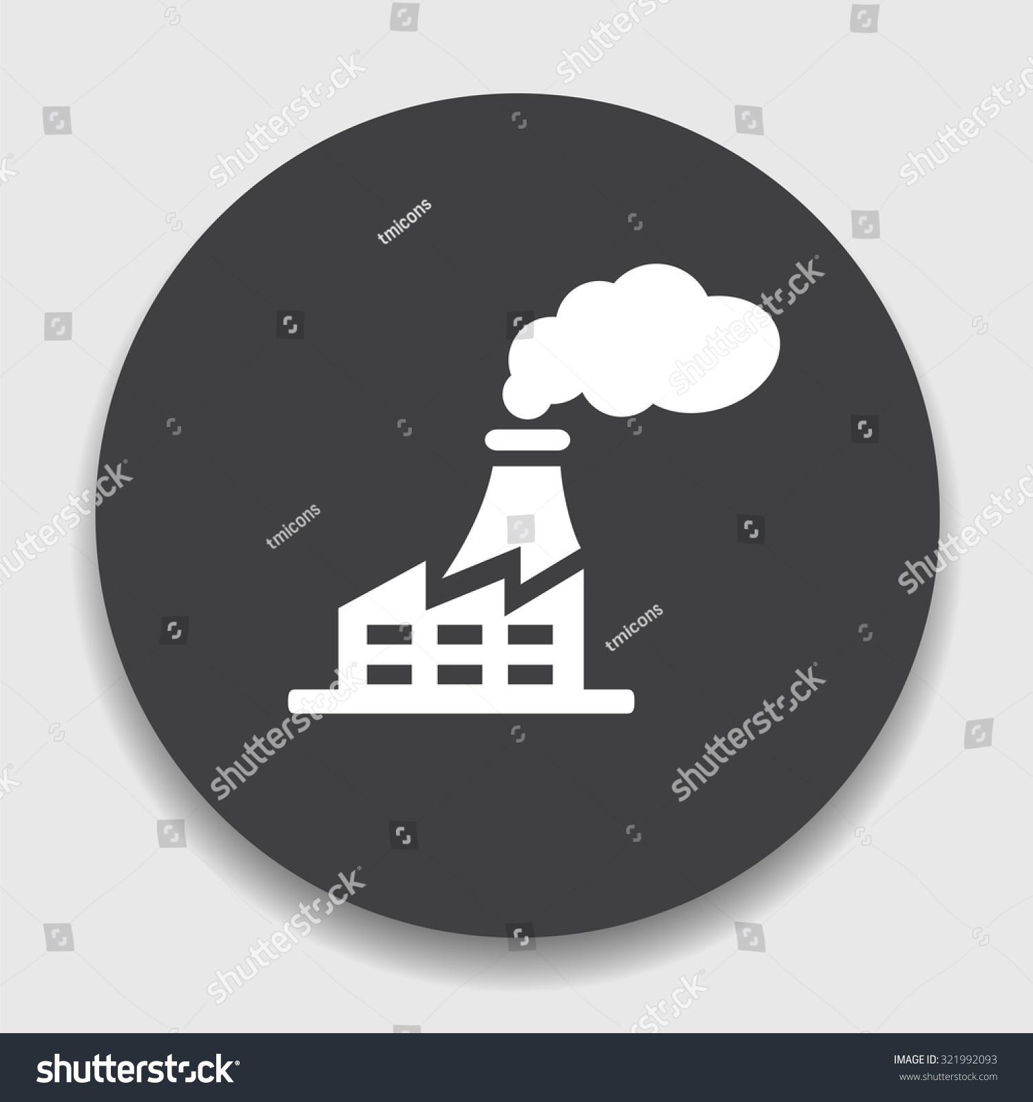 Nuclear Factory Icon Stock Vector (Royalty Free) 321992093 | Shutterstock