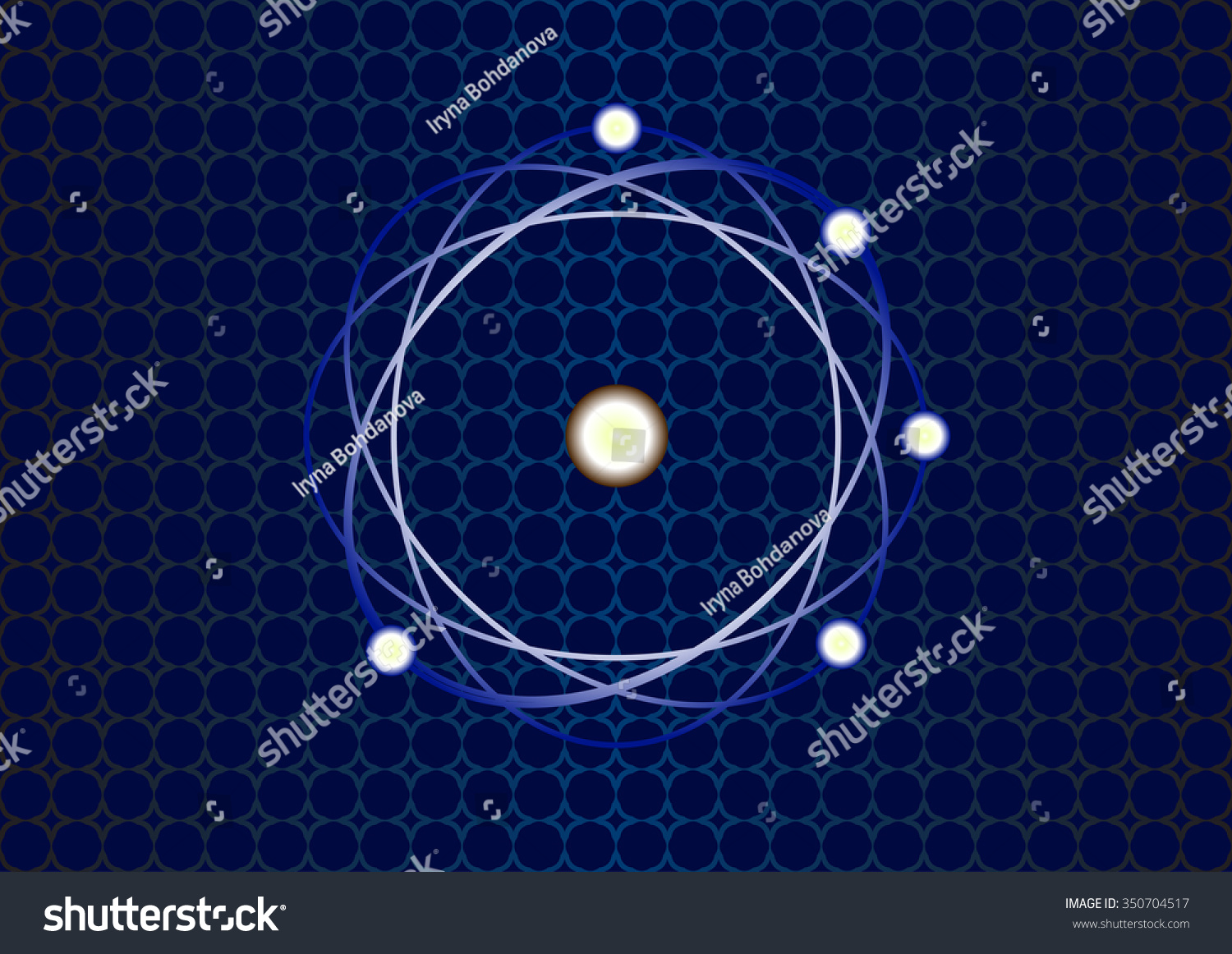 Nuclear Model Abstract Background Stock Vector (Royalty Free) 350704517 ...