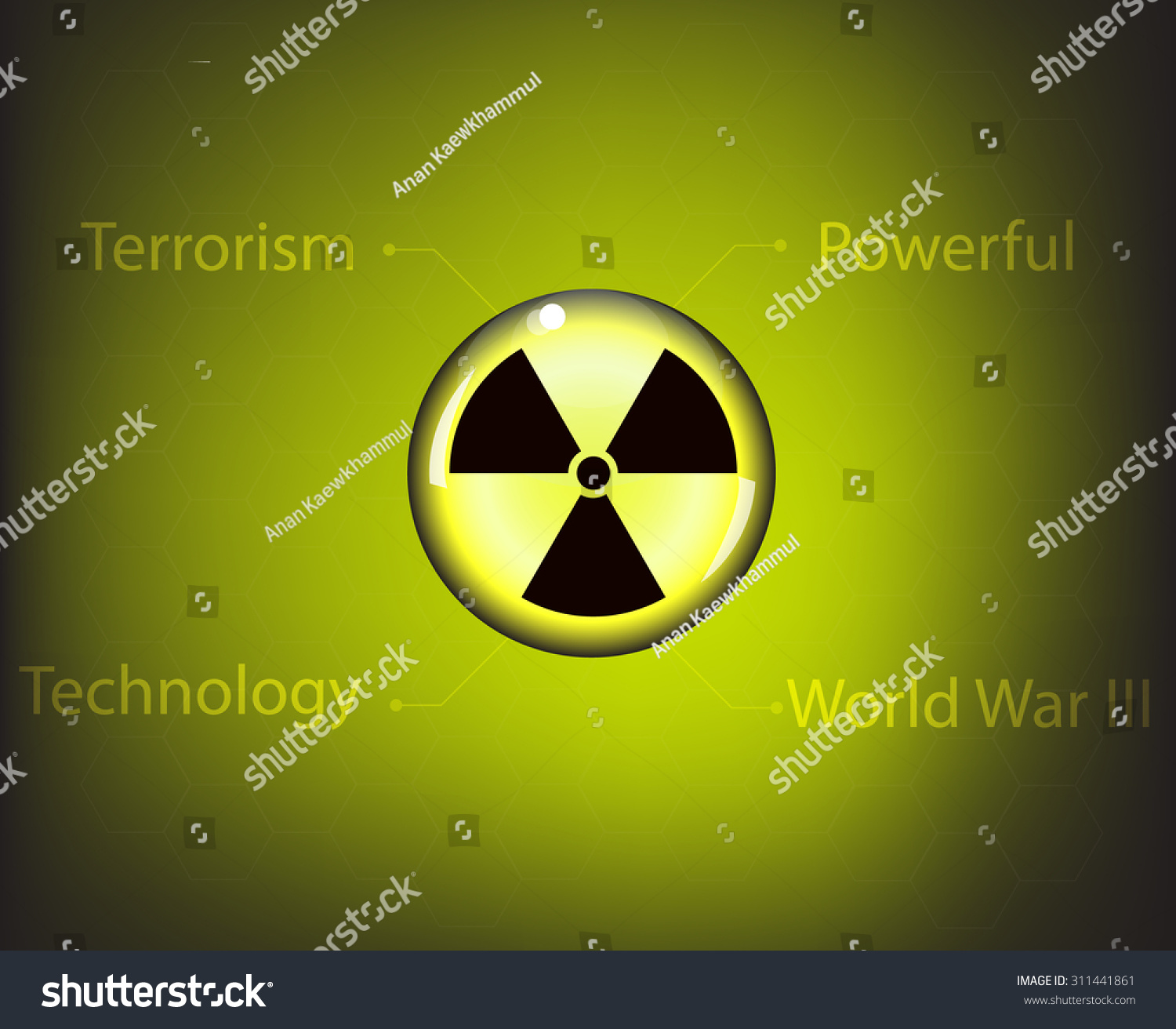 Nuclear Radiation Warning Symbol Vector Stock Vector (Royalty Free ...