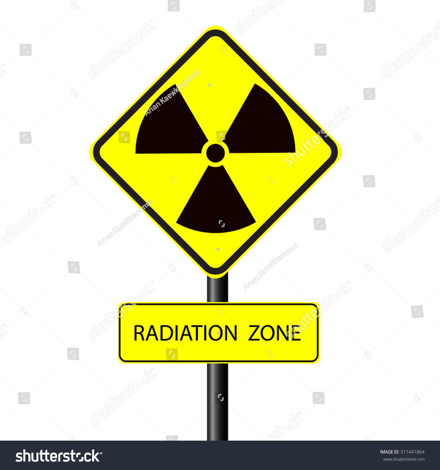 Nuclear Radiation Warning Symbol Vector Stock Vector (Royalty Free ...