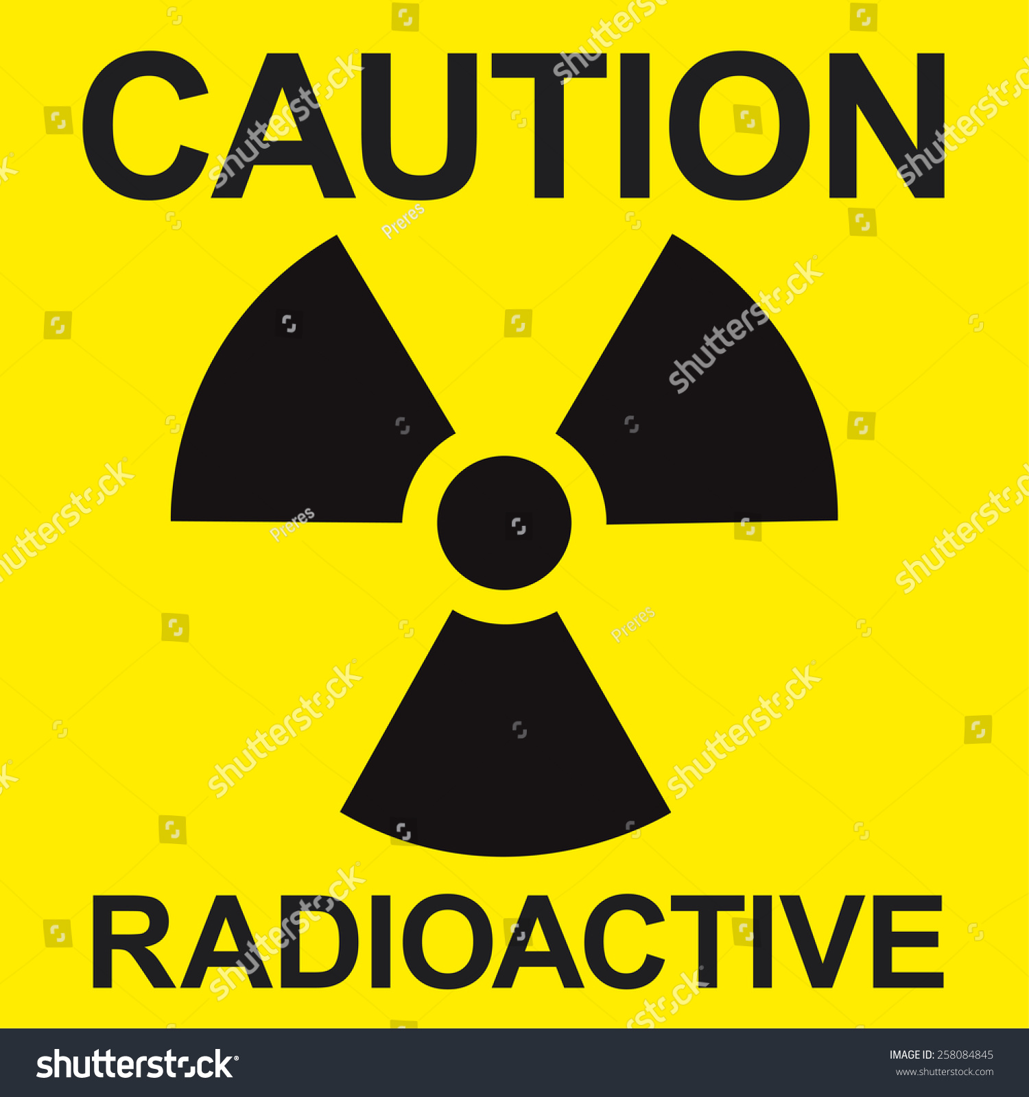 Nuclear Radioactive Sign Stock Vector Illustration 258084845 : Shutterstock