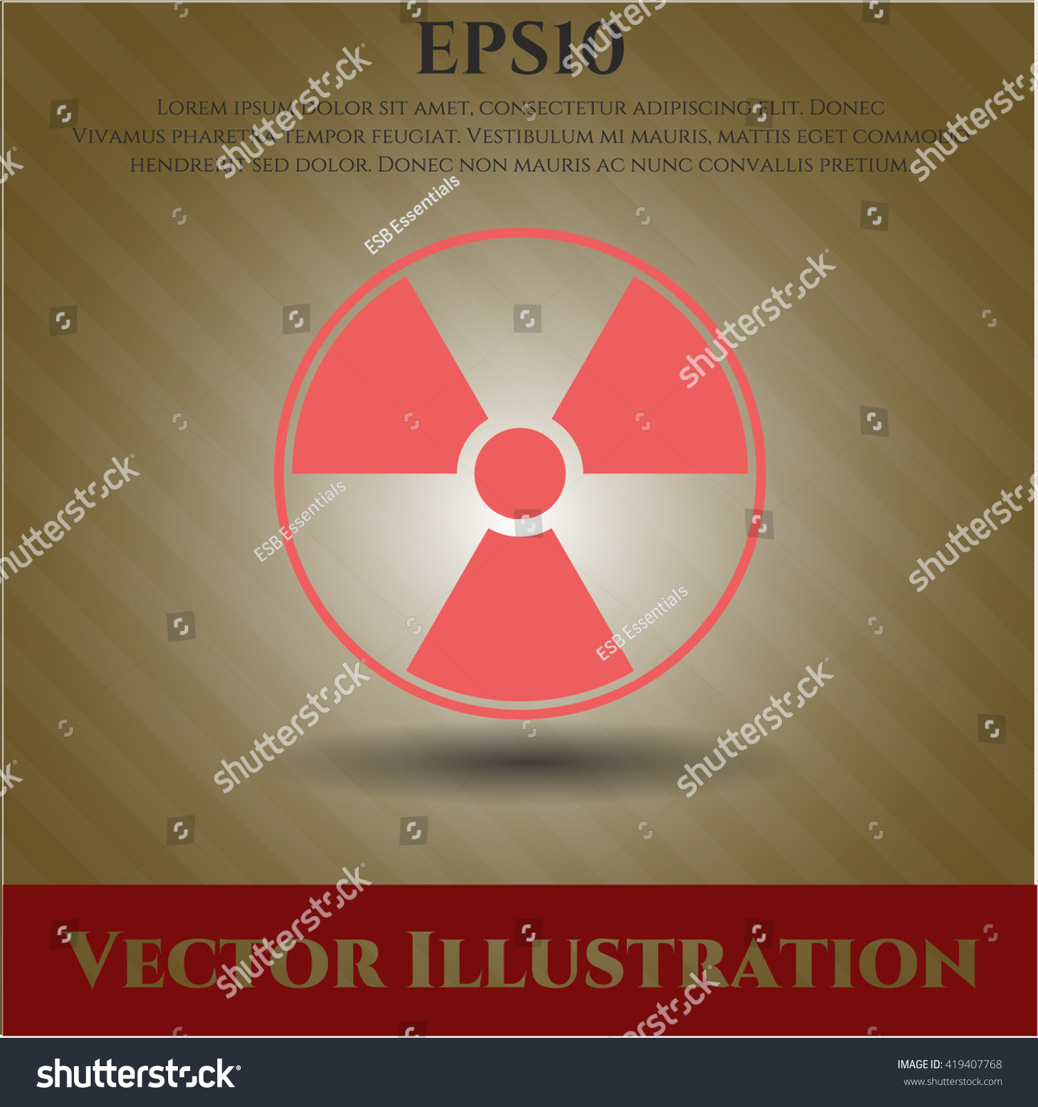 Nuclear Radioactive Symbol Stock Vector (Royalty Free) 419407768