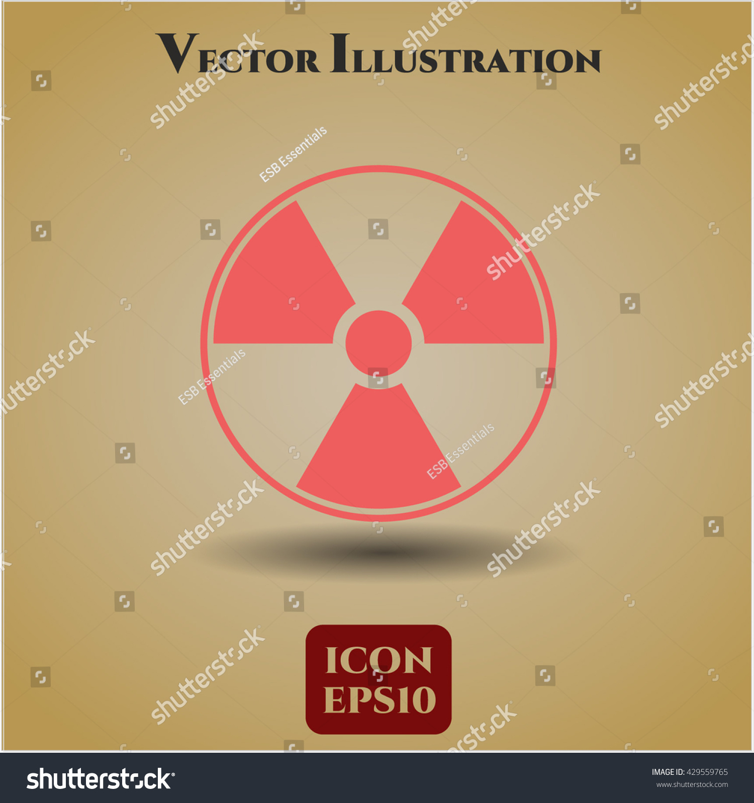 Nuclear Radioactive Symbol Stock Vector (Royalty Free) 429559765 ...