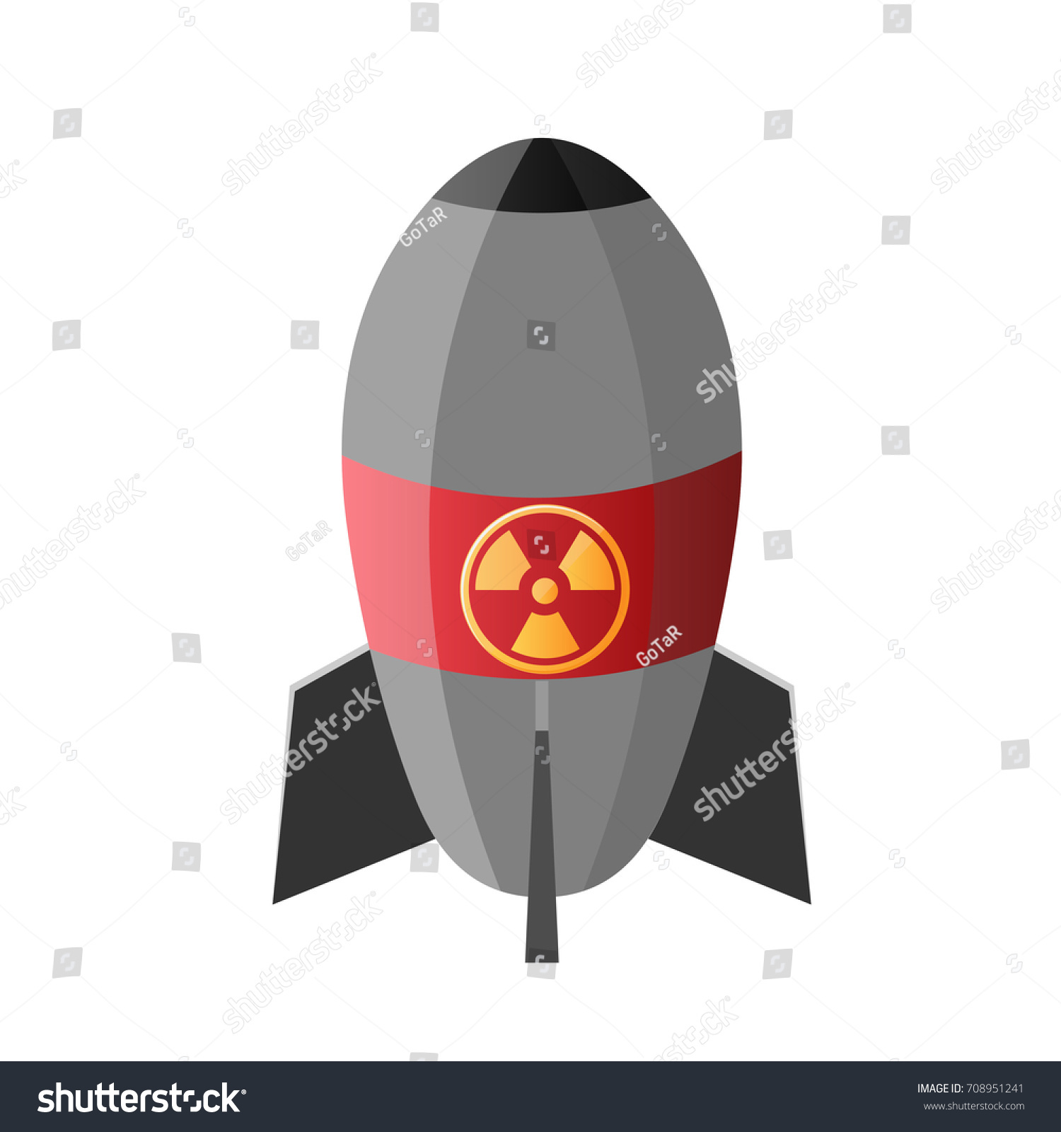 Nuclear Rocket Nuclear Weapons Vector Illustration: เวกเตอร์สต็อก (ปลอด ...