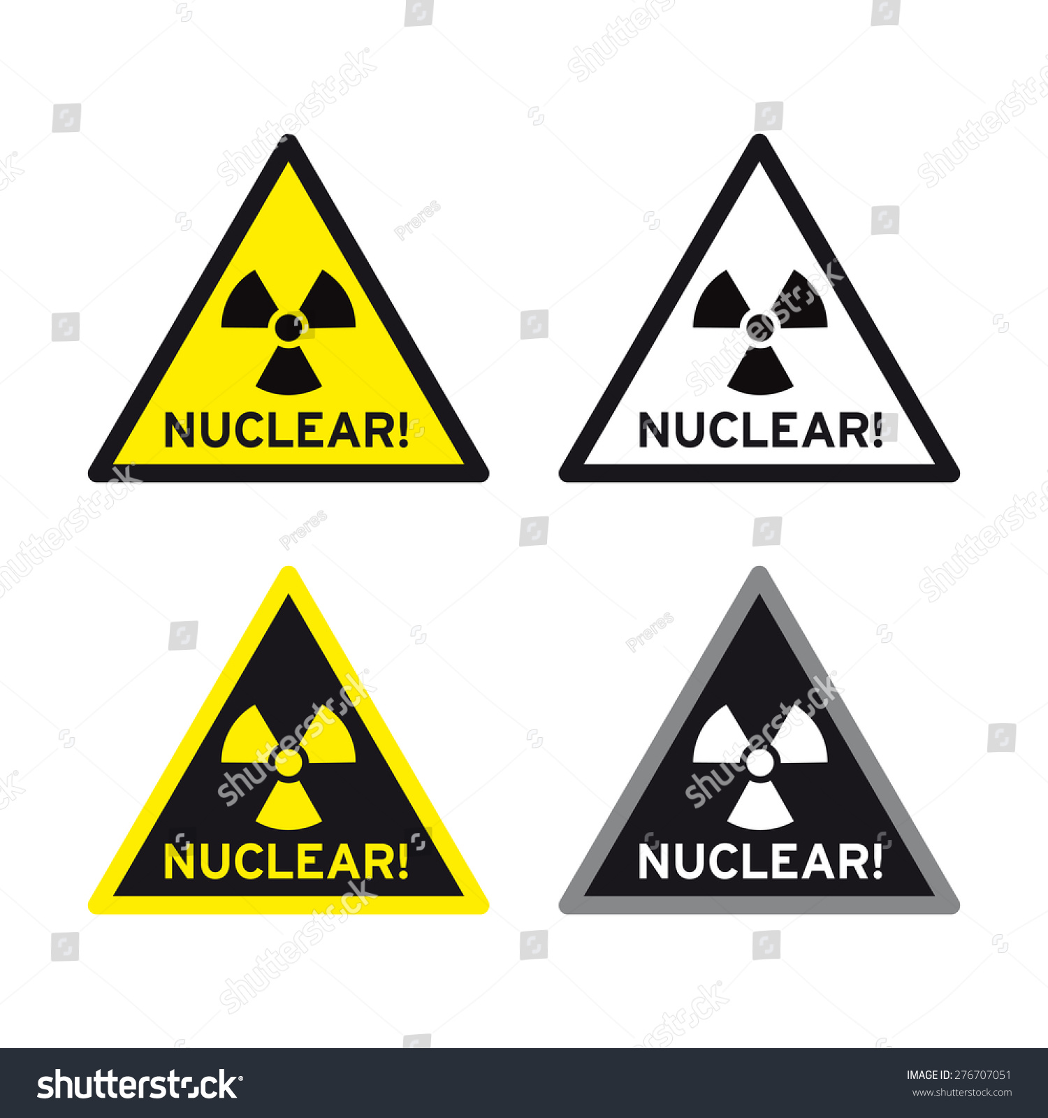 Nuclear Symbol Sign Vector Set: เวกเตอร์สต็อก (ปลอดค่าลิขสิทธิ์ ...
