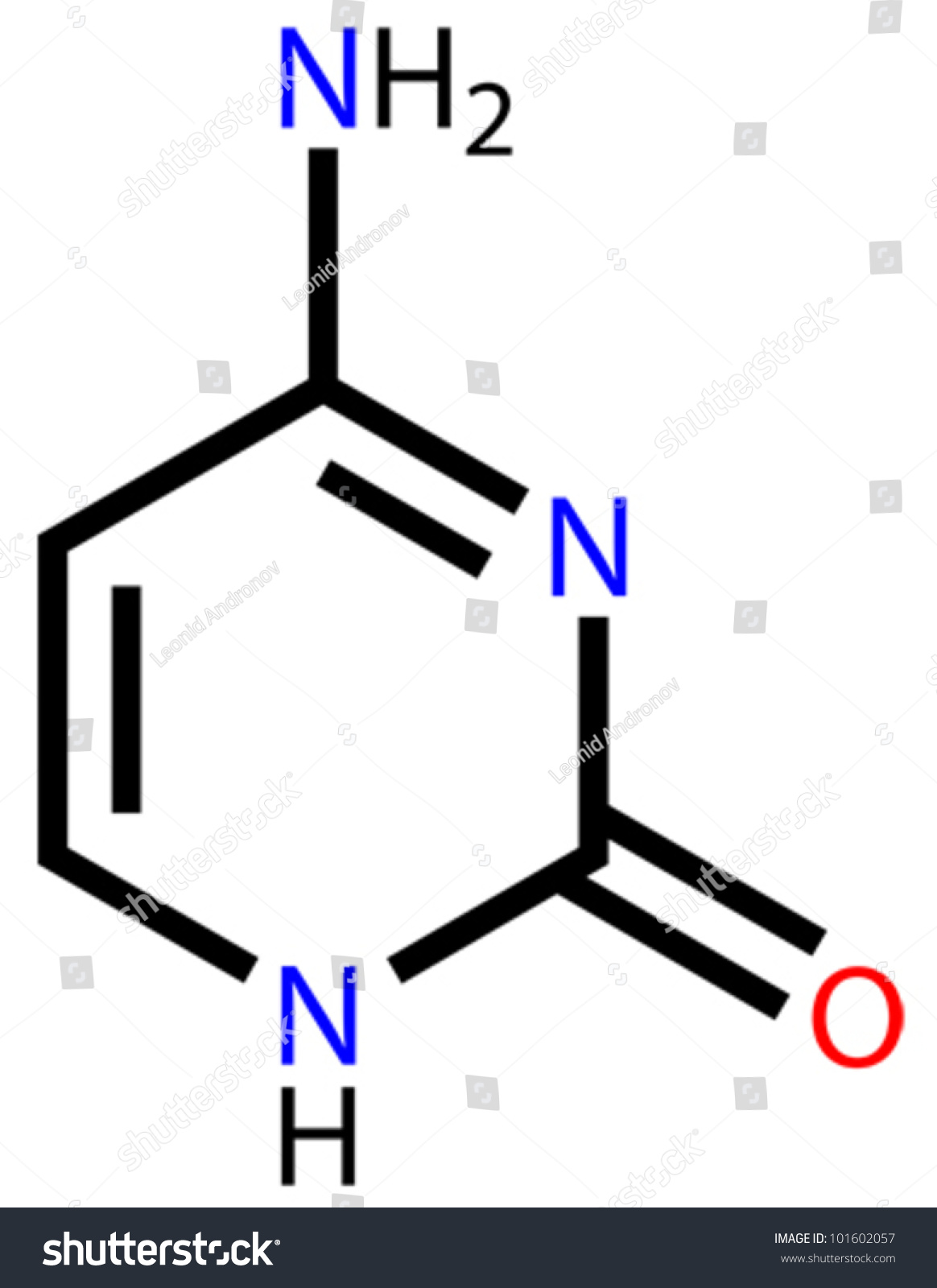 Nucleobase Cytosine Structural Formula: Vector có sẵn (miễn phí bản ...