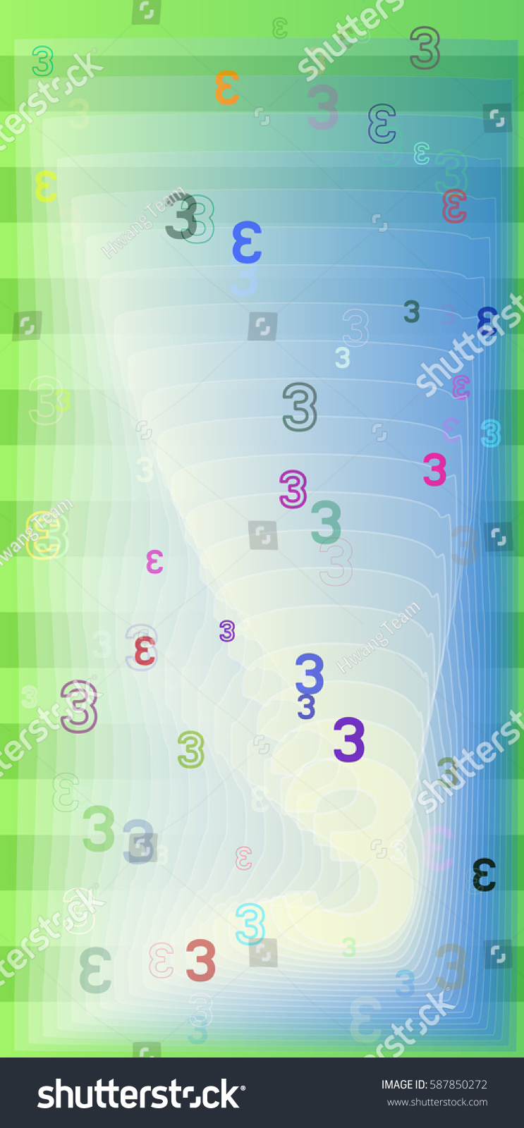 Number 3 Art Template Stock Vector (Royalty Free) 587850272 | Shutterstock