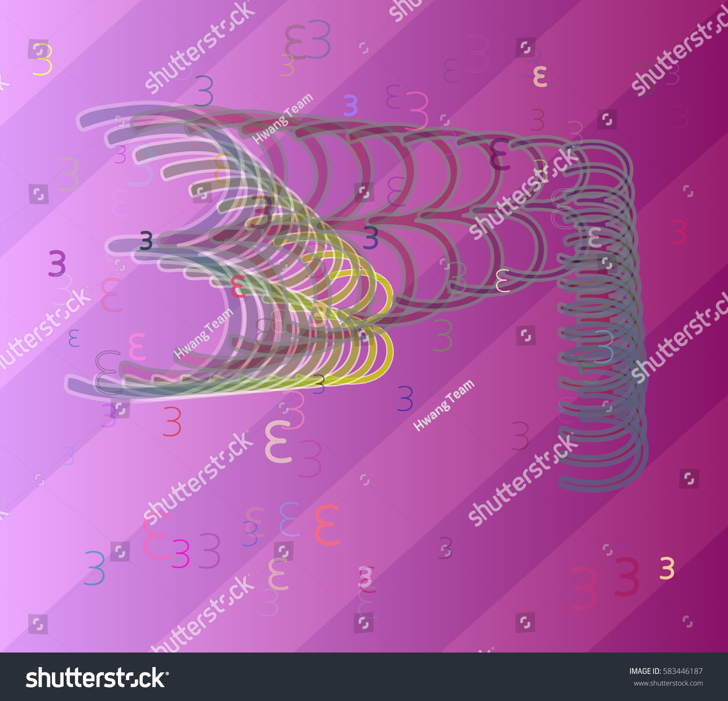 Number 3 Background Design Stock Vector (Royalty Free) 583446187 ...