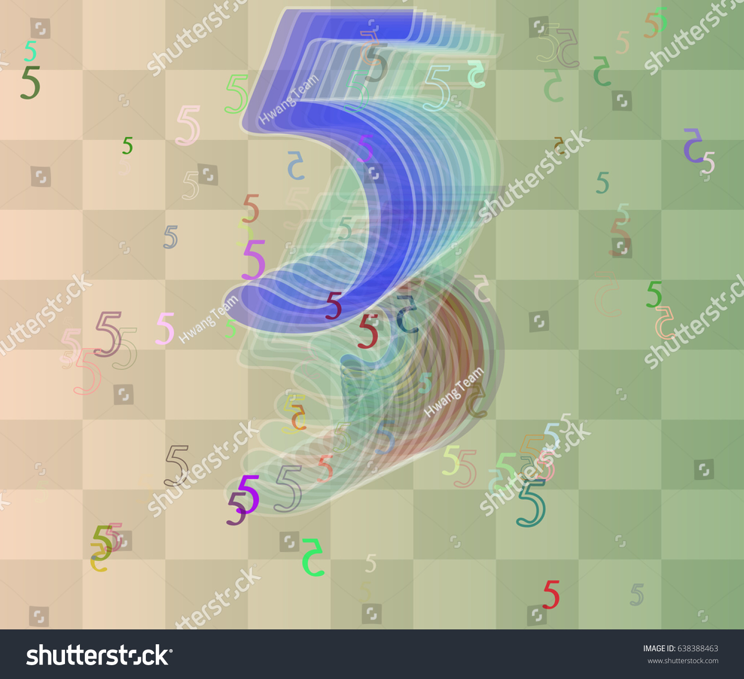 Number 5 Background Vector Stock Vector (Royalty Free) 638388463