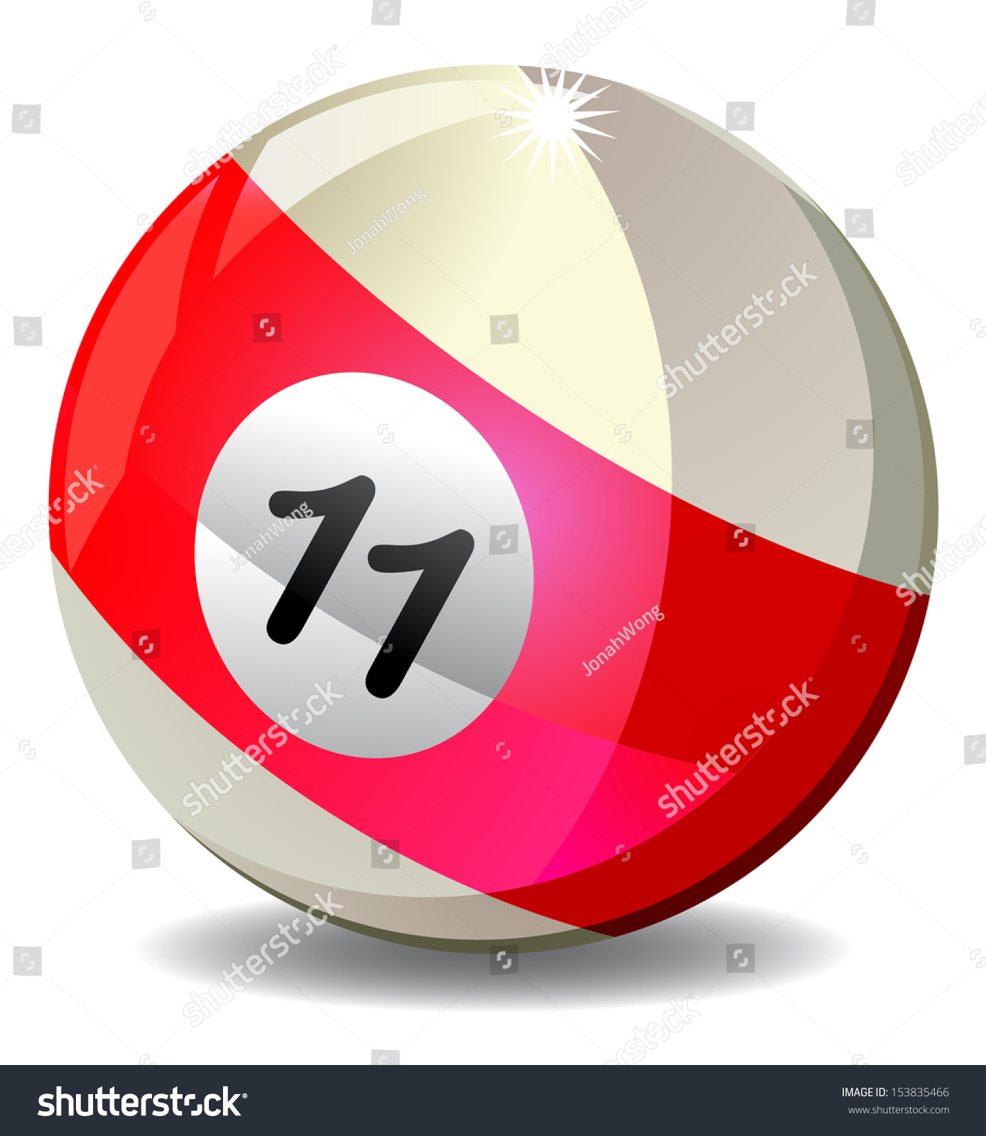 Number 11 Billiard Ball Stock Vector 153835466 - Shutterstock