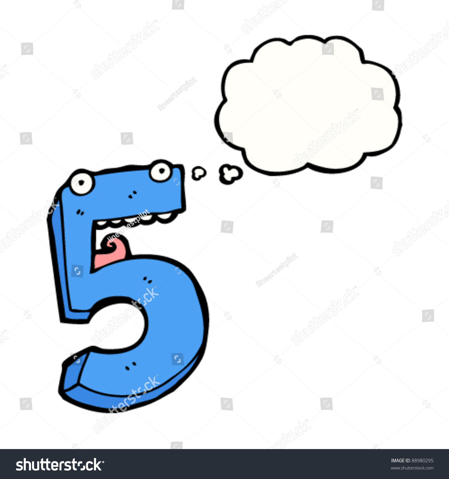 Number 5 Cartoon Character Stock Vector Illustration 88980295 ...