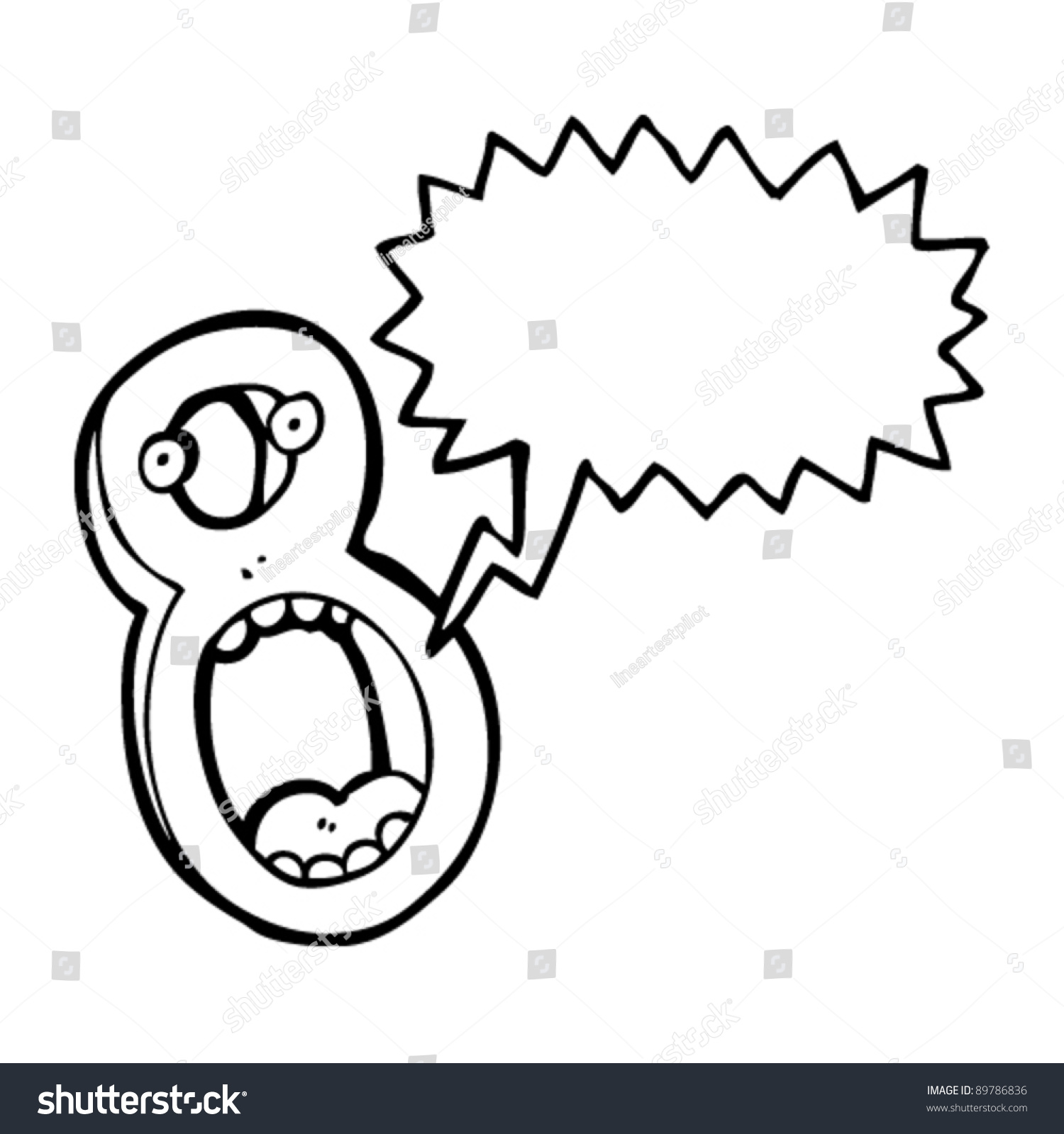 Number 8 Cartoon Character Stock Vector (Royalty Free) 89786836