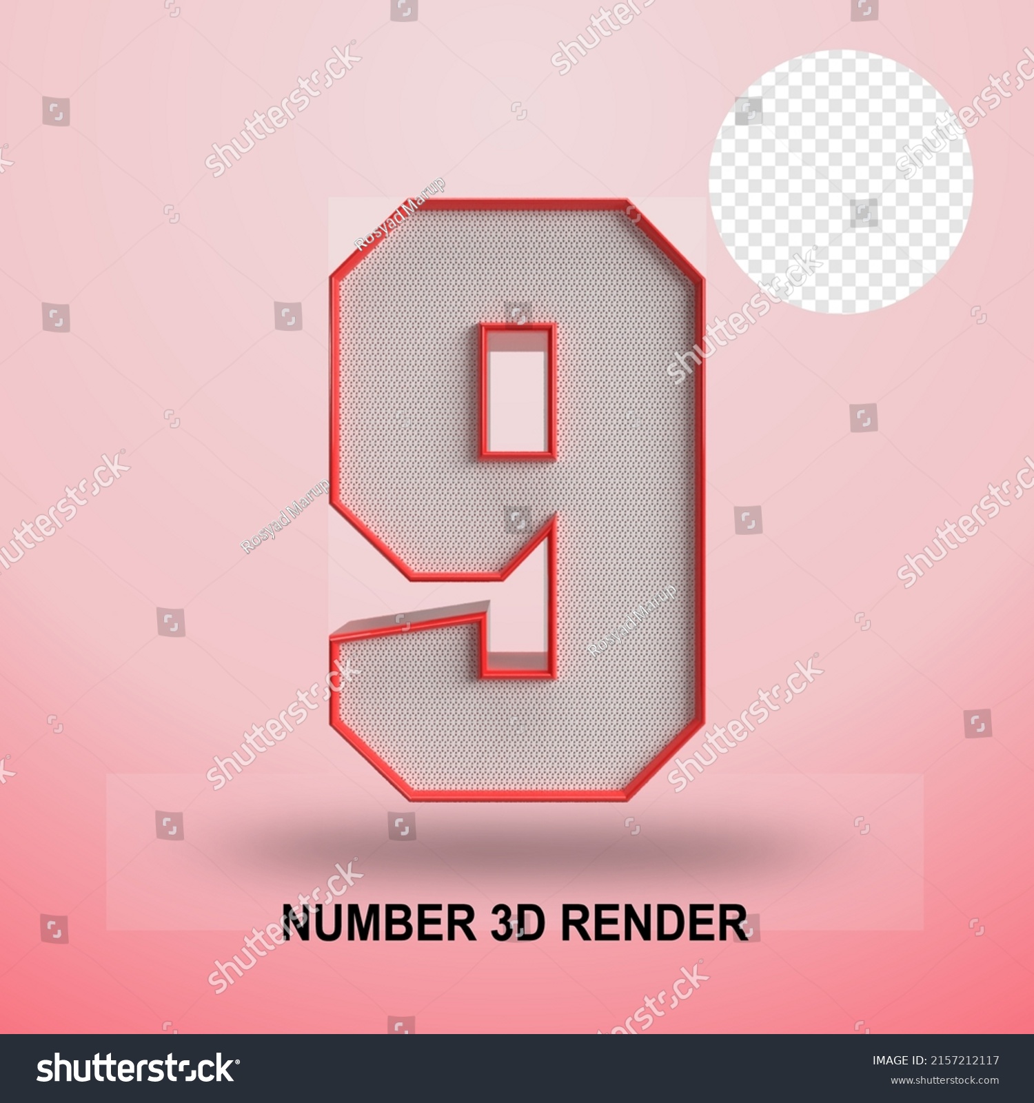 Number 3d Render Line Red Texture Stock Vector (Royalty Free ...