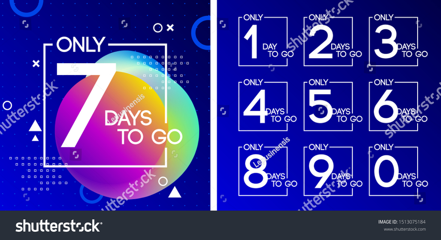 Number Days Left Countdown Vector Illustration Stock Vector (Royalty ...