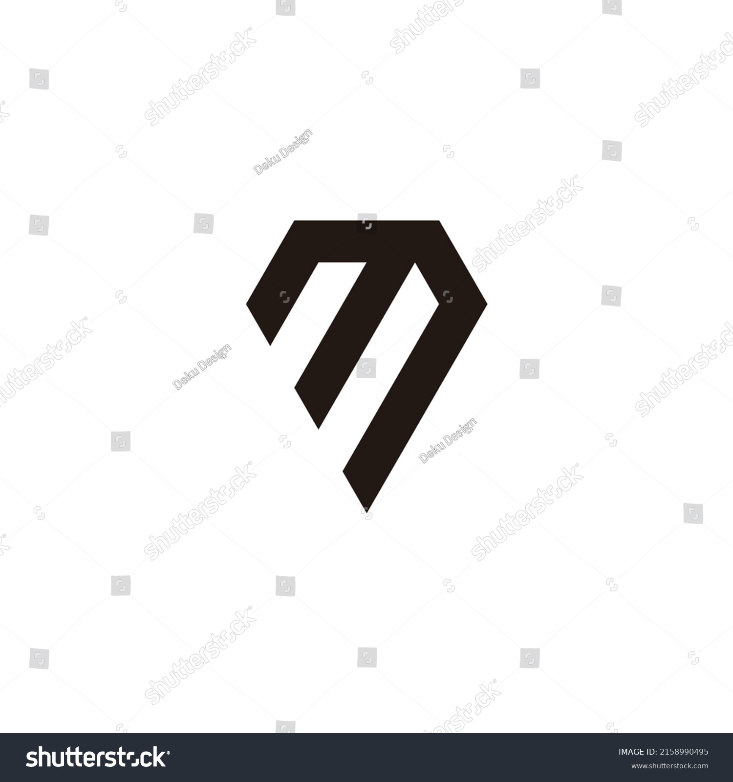 Number 3 Diamond Geometric Symbol Simple Stock Vector (Royalty Free ...