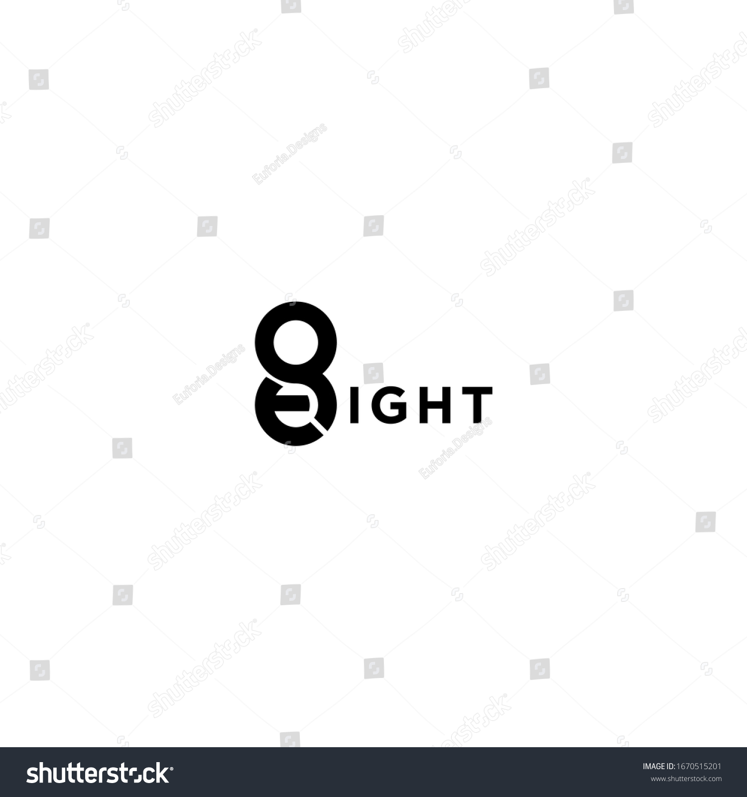 Number Eight 8 Logo Design Stock Vector (Royalty Free) 1670515201 ...