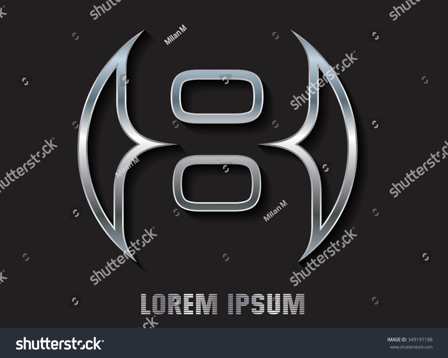 Number Eight Logologo 8 Vector Template Stock Vector (Royalty Free ...