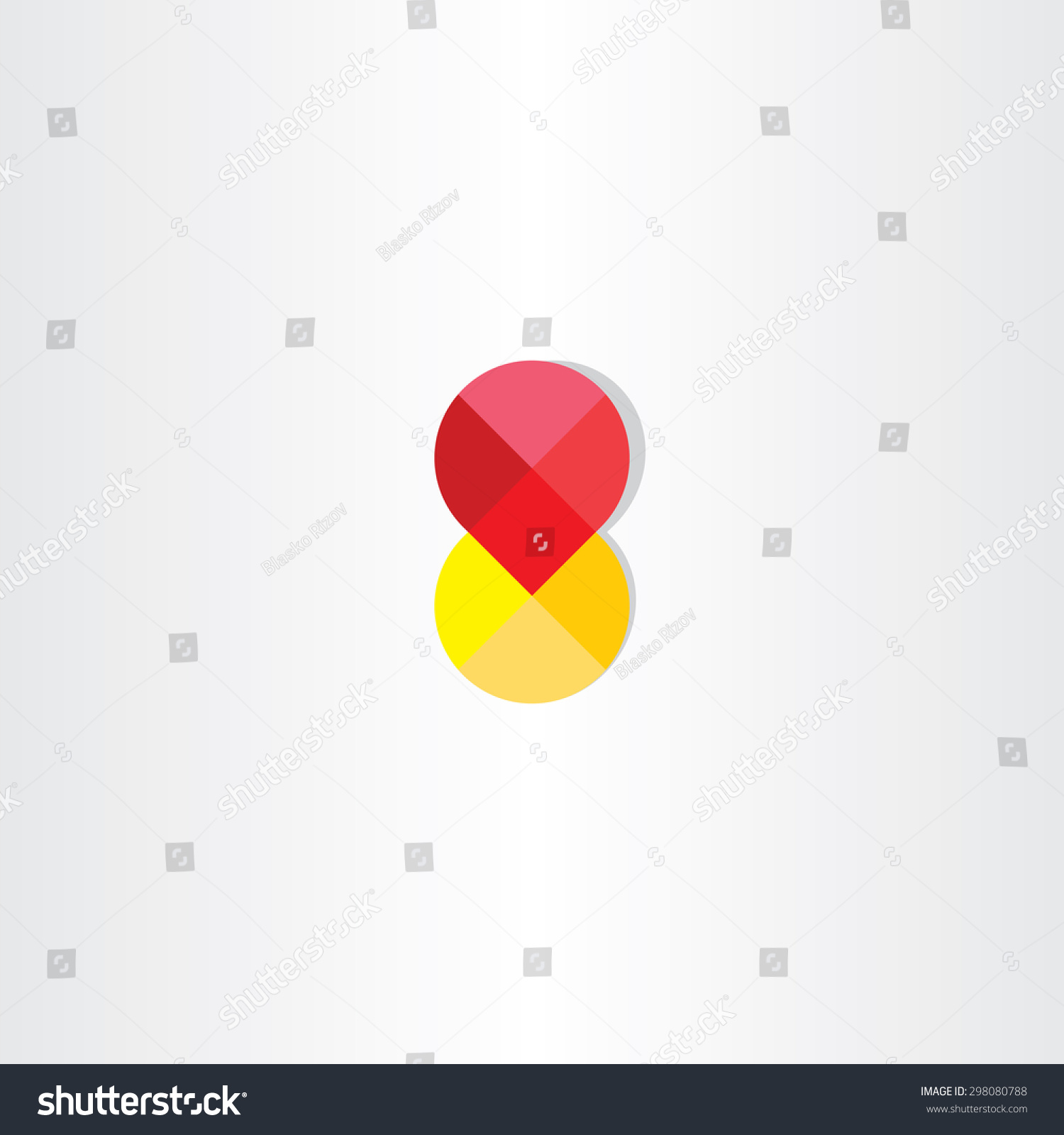 Number Eight Vector 8 Logo Color Stock Vector (Royalty Free) 298080788