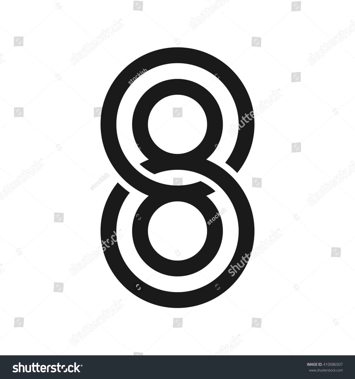 Number Eighty Eight Logo Vector Stock Vector (Royalty Free) 410086507