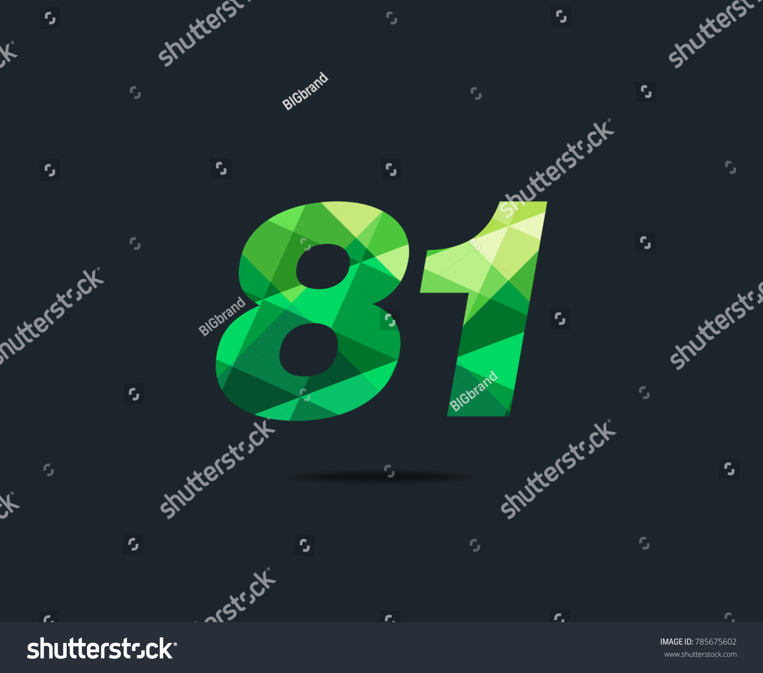 Number Eighty One 81 Logo Icon: vector de stock (libre de regalías ...