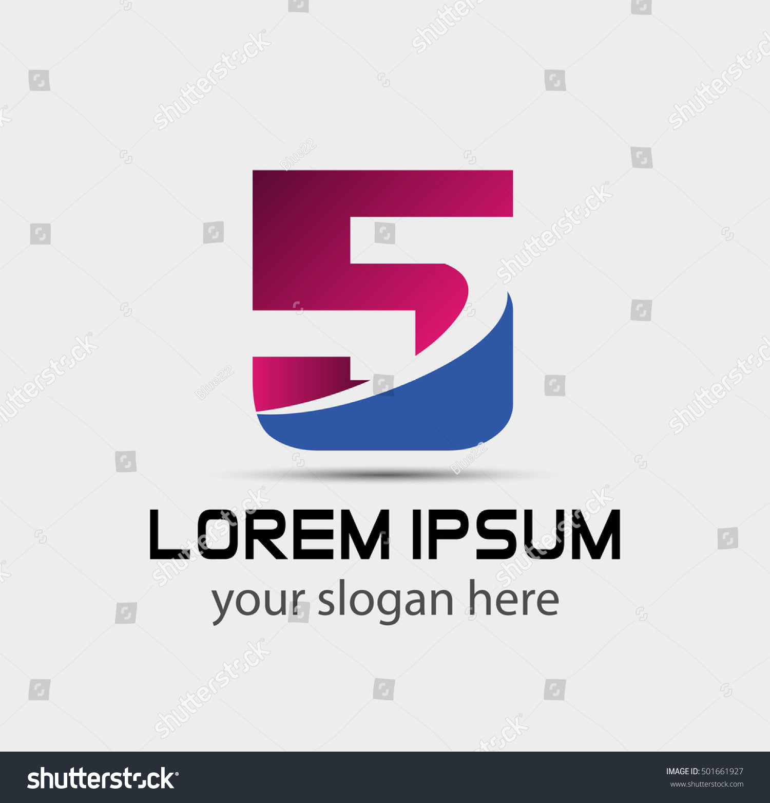 Number Five Logo Vector Logotype Design Stock Vector (Royalty Free ...