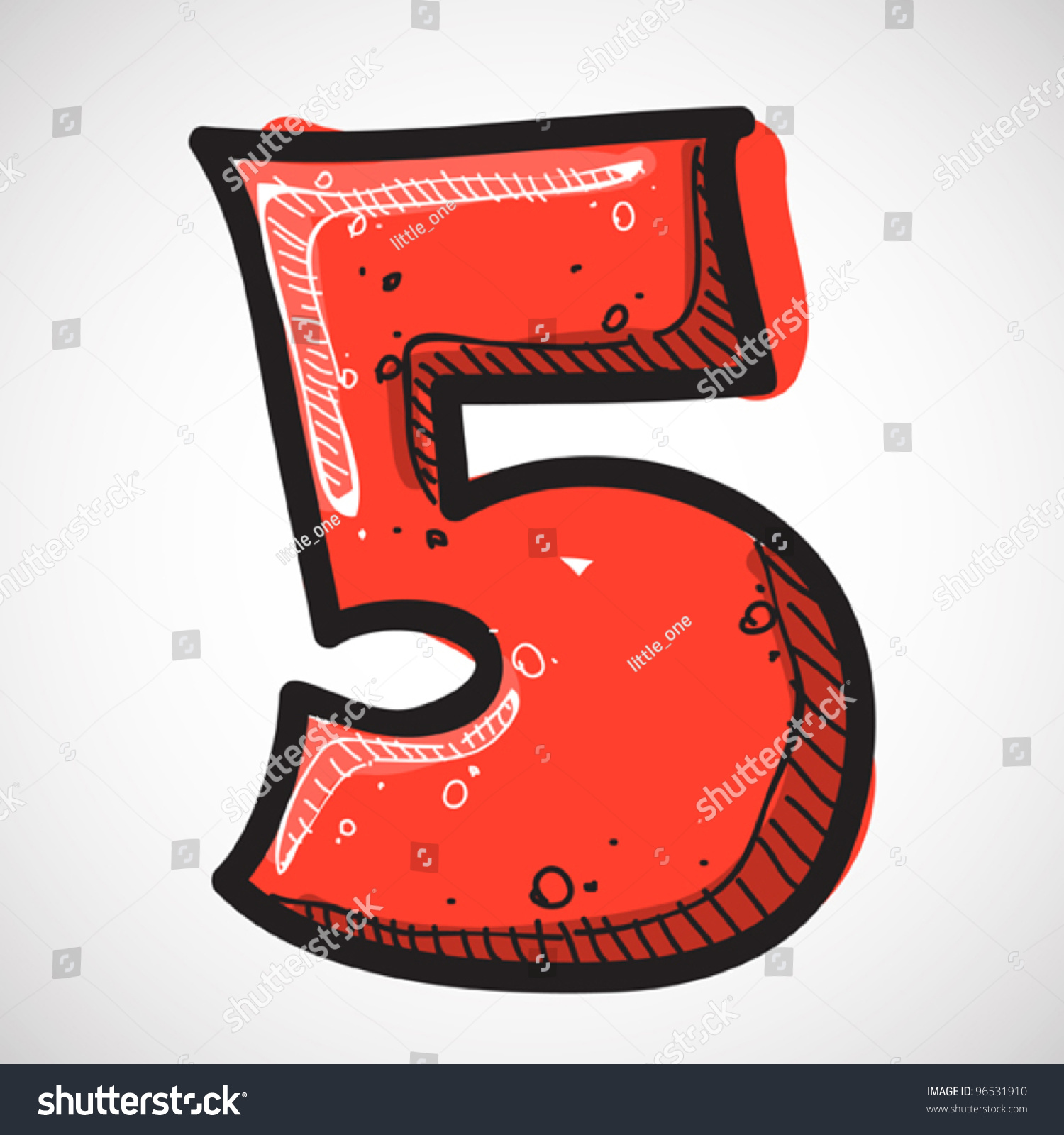 Number 5 Candy Alphabet Vector Illustration Stock Vector (Royalty Free ...