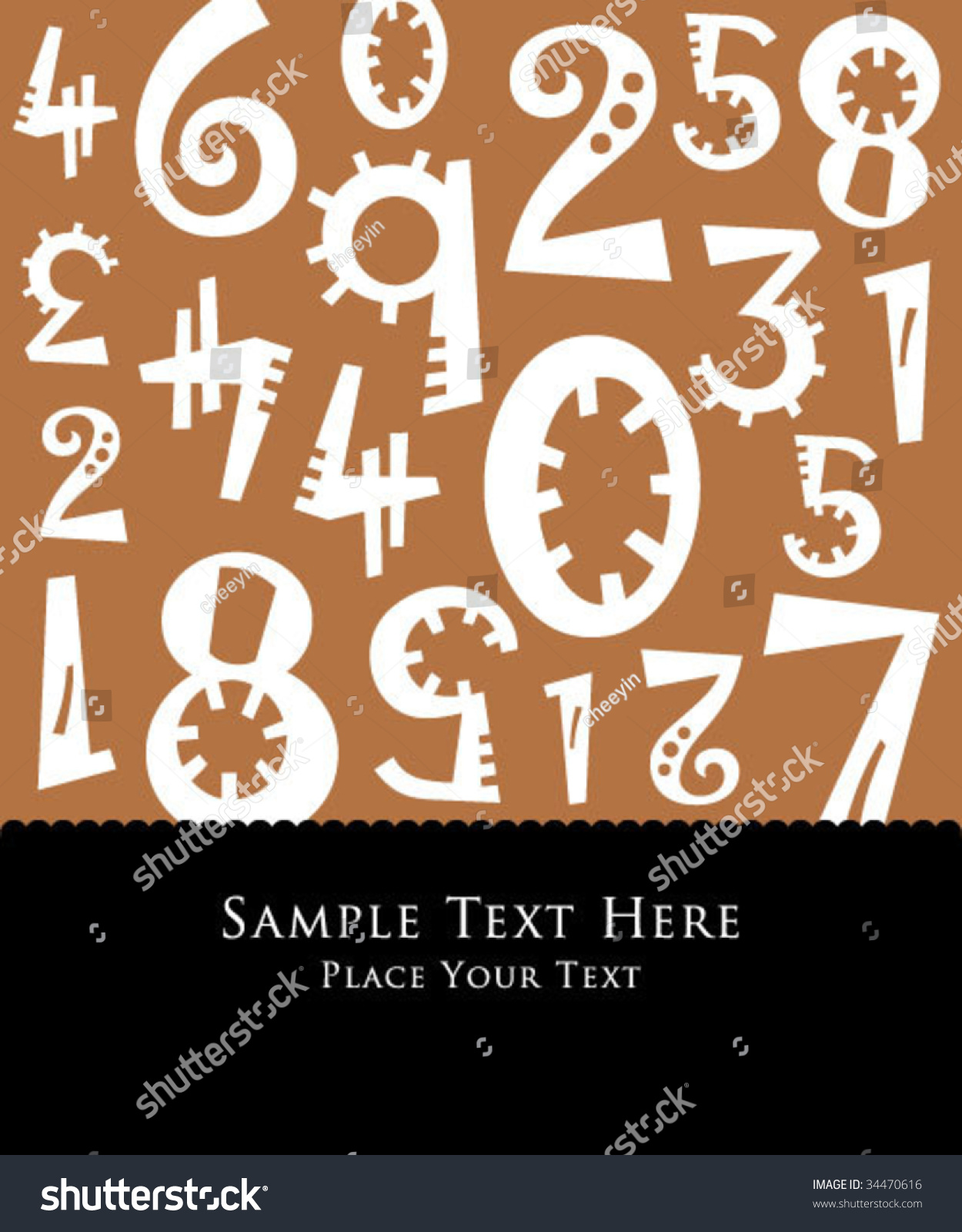 Number Greeting Card Stock Vector (Royalty Free) 34470616 | Shutterstock