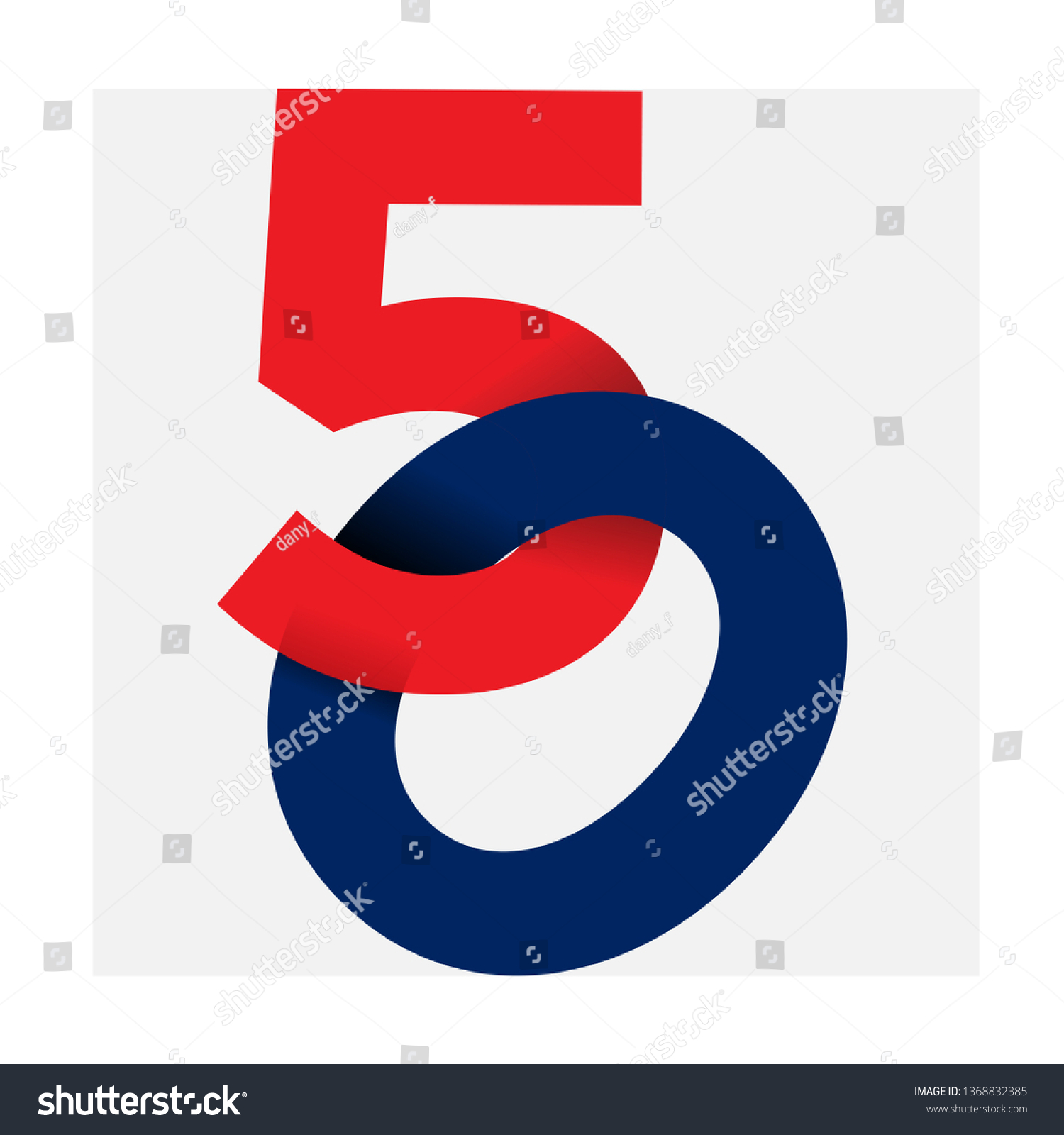 Number Illustration Isolated Logo_five Zero Stock Vector (Royalty Free ...