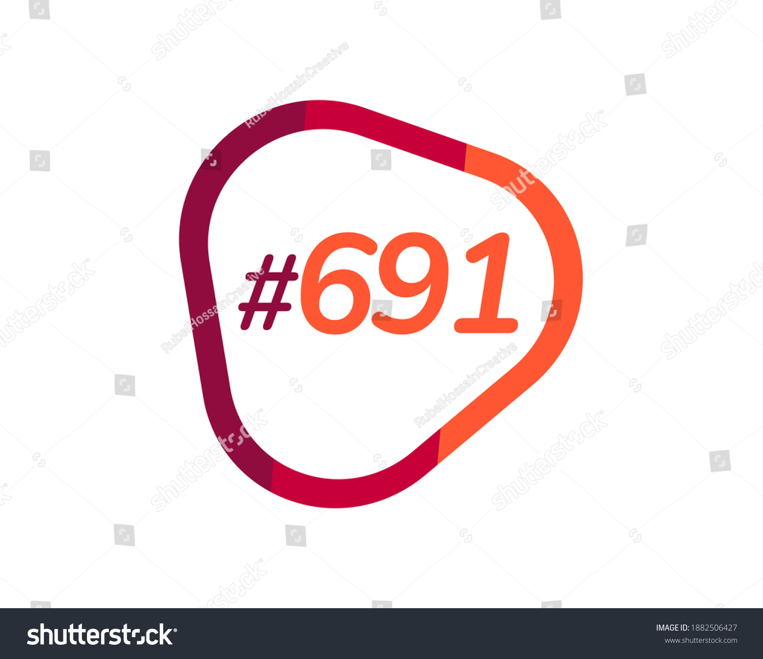 Number 691 Image Design 691 Logos Stock Vector (Royalty Free ...