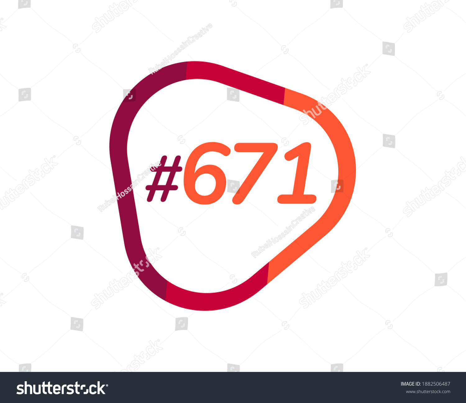 Number 671 Image Design 671 Logos Stock Vector (Royalty Free ...