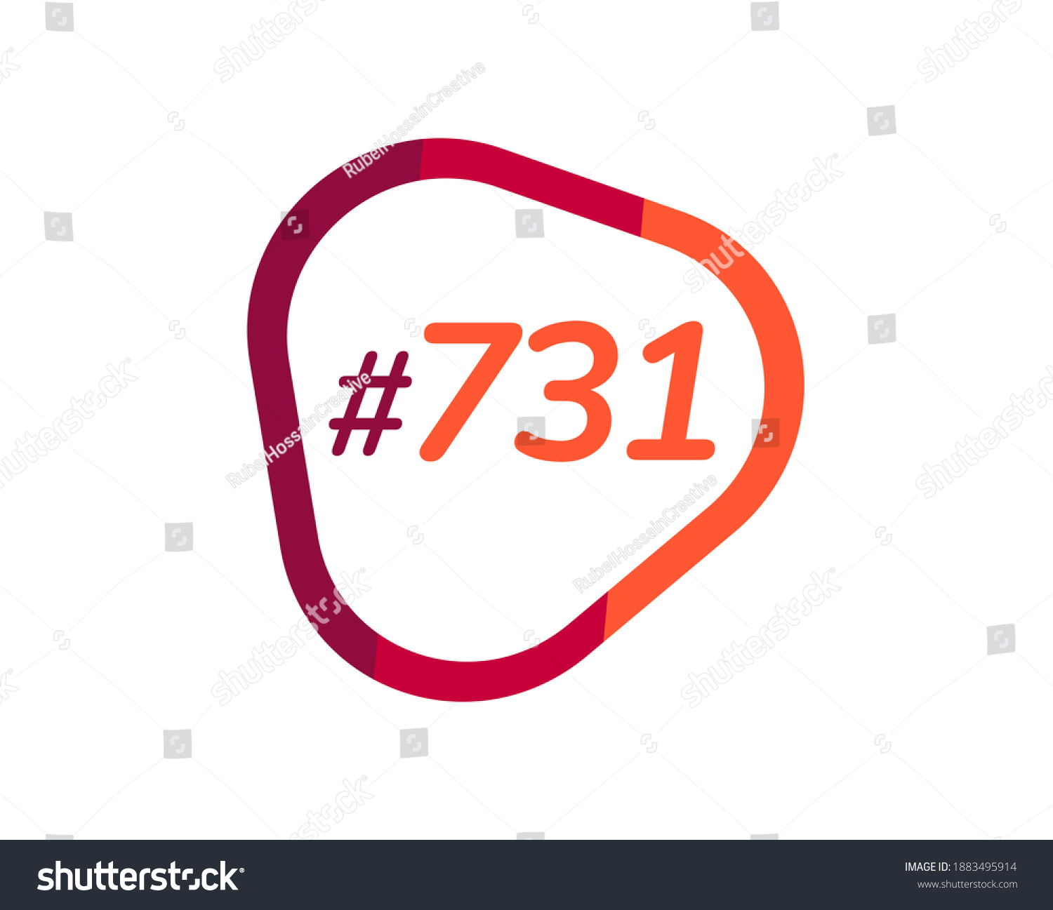 Number 731 Image Design 731 Logos Stock Vector (Royalty Free ...