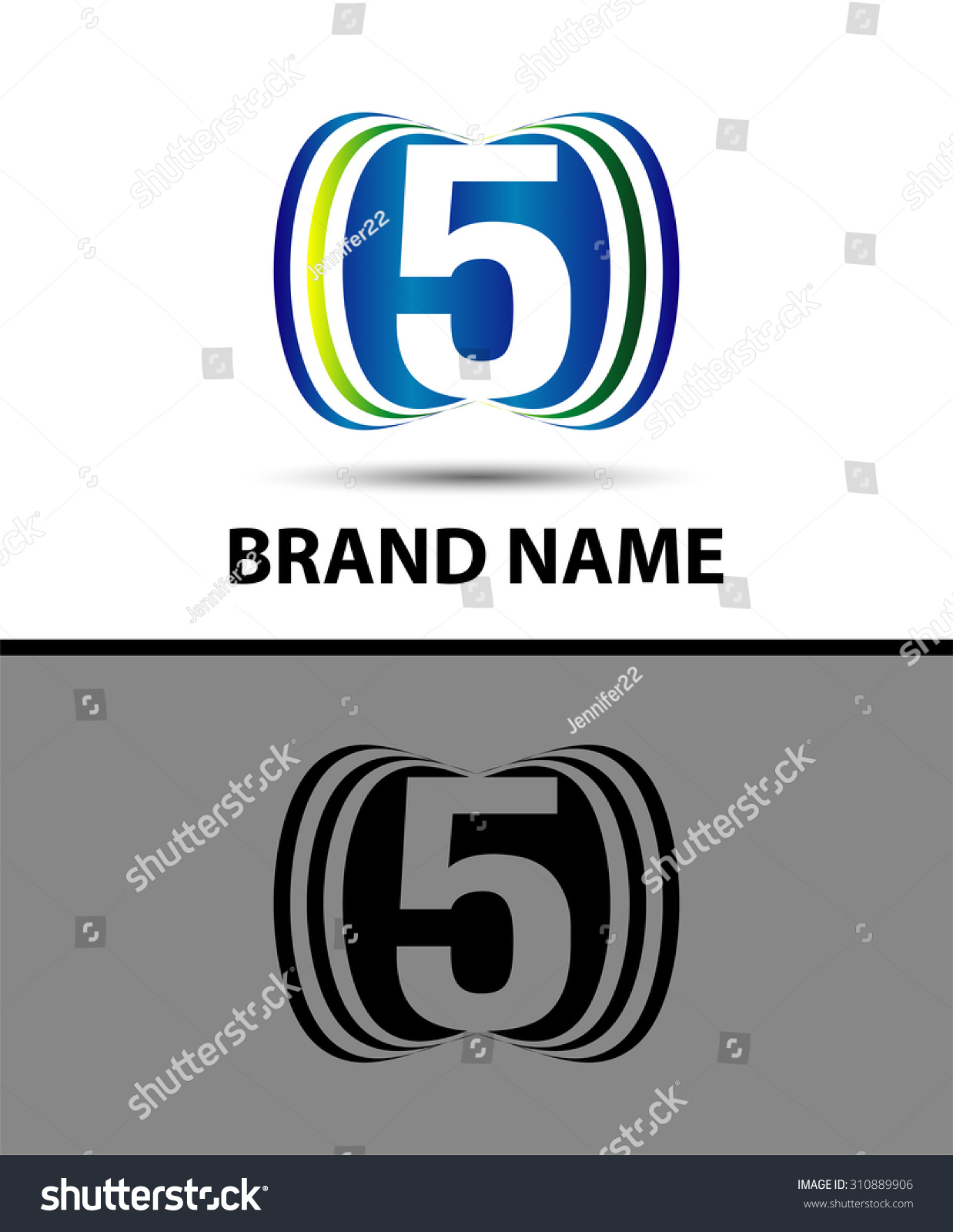 Number 5 Logo Stock Vector (Royalty Free) 310889906 | Shutterstock