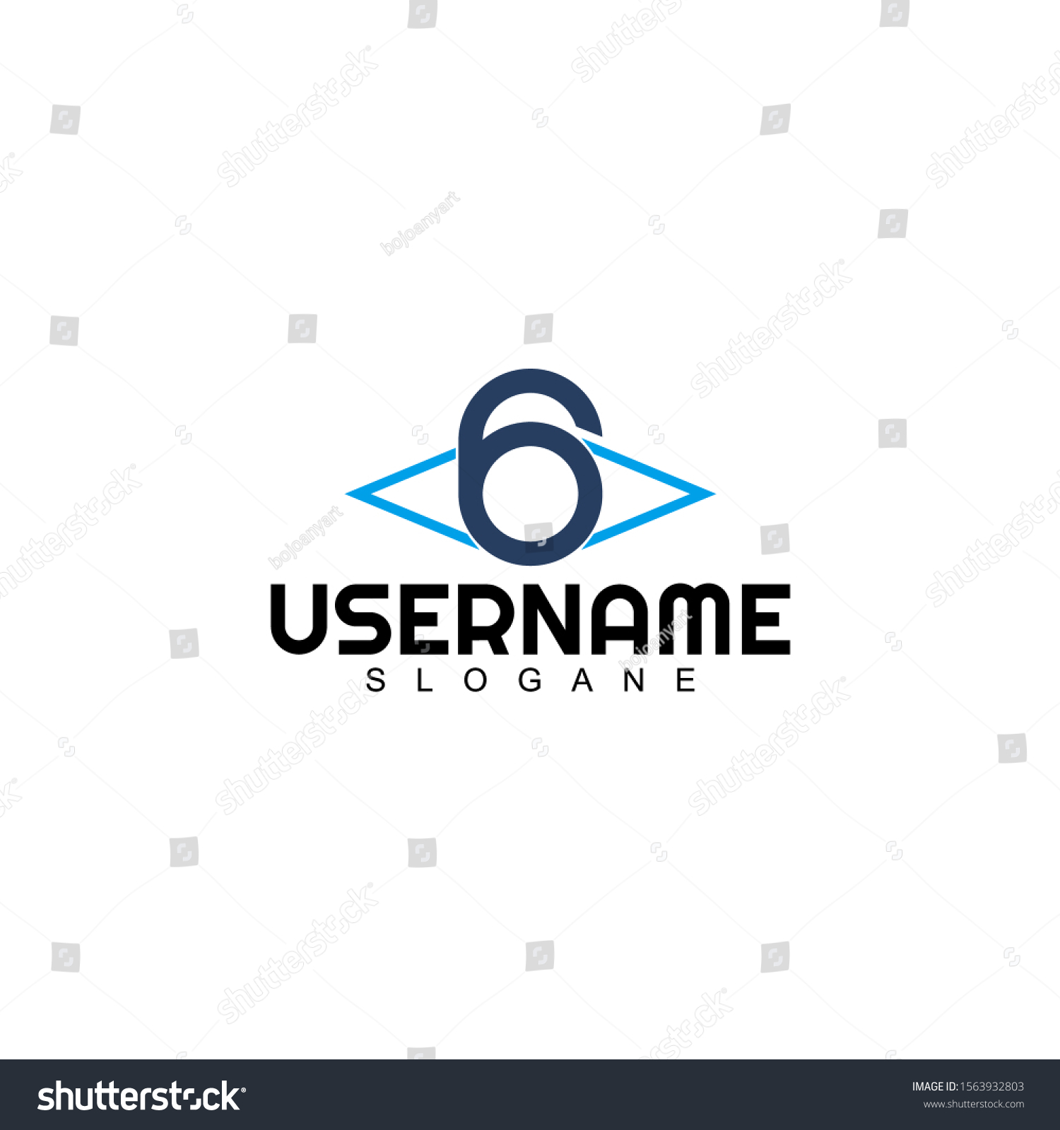 Number 6 Logo Design Concept Vector Stock Vector (Royalty Free ...