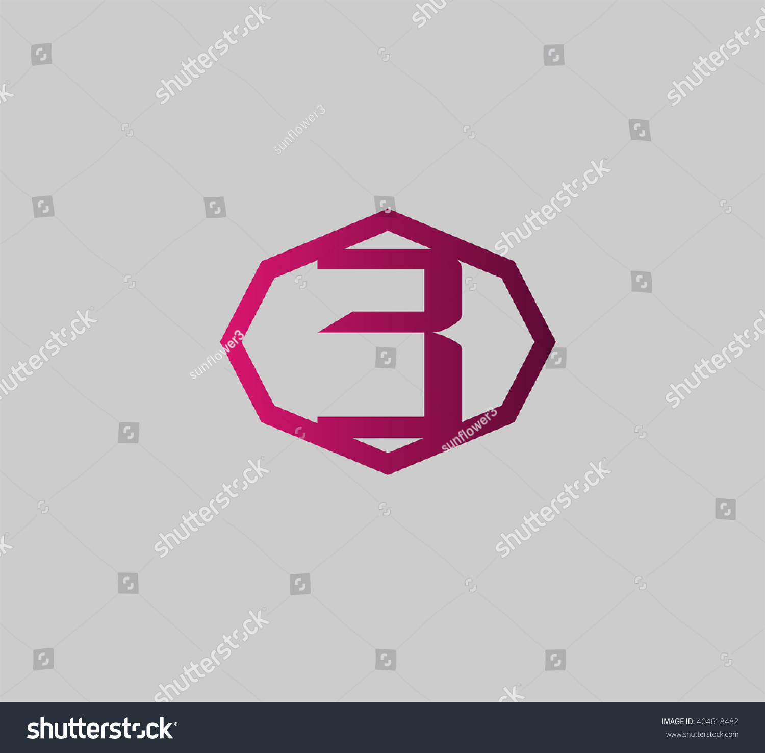 Number Logo Designnumber Three Logologo 3 Stock Vector (Royalty Free ...