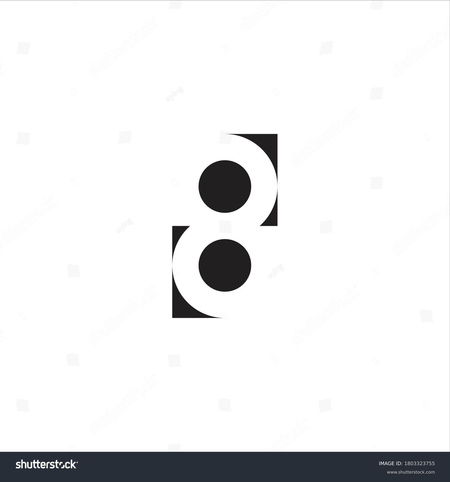 Number 8 Logo Design Vector Illustration Stock Vector (Royalty Free ...