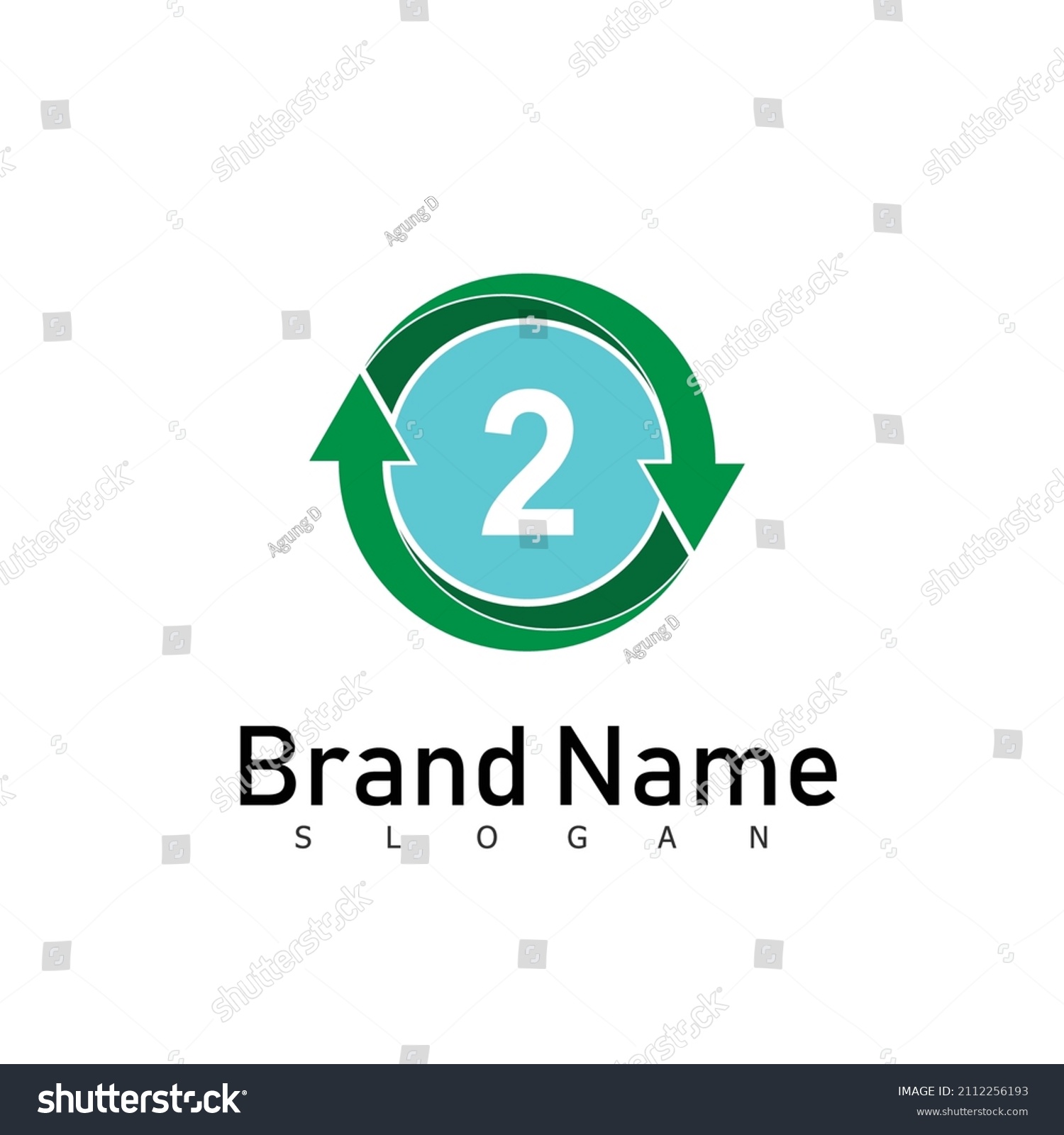 Number Logo Design Vector Modern Cretive Stock Vector (Royalty Free ...
