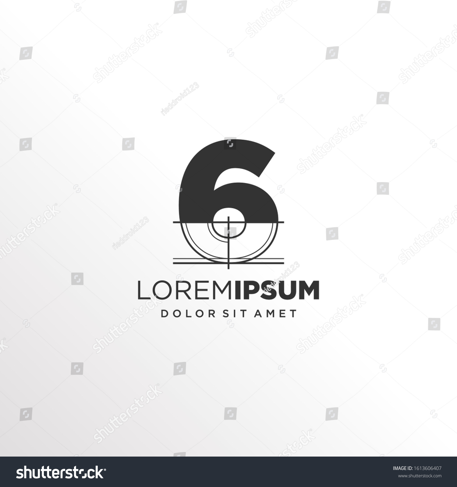 Number 6 Logo Design Architecture Element Stock Vector (Royalty Free ... Number 6 Logo Design Architecture Element Stock Vector (Royalty Free ...