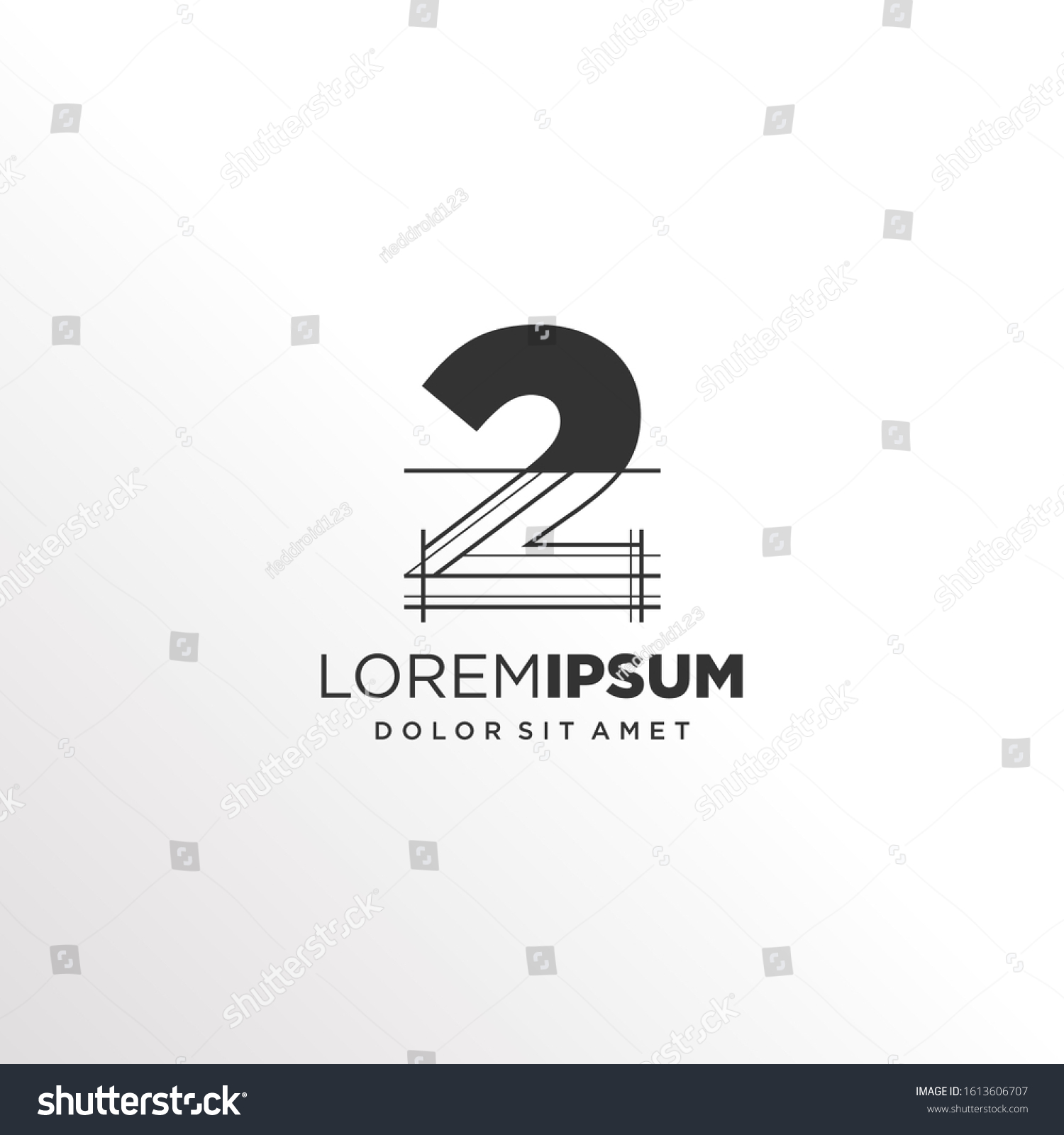 Number 2 Logo Design Architecture Element Stock Vector (Royalty Free ... Number 2 Logo Design Architecture Element Stock Vector (Royalty Free ...
