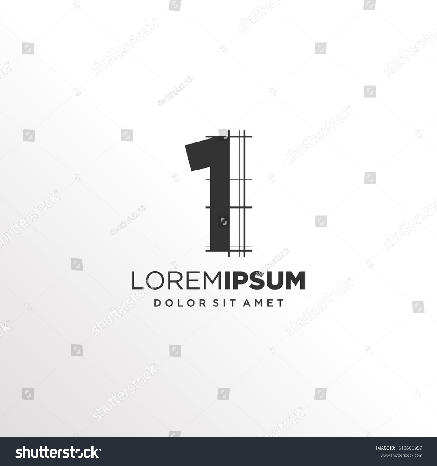 Number 1 Logo Design Architecture Element Stock Vector (Royalty Free ... Number 1 Logo Design Architecture Element Stock Vector (Royalty Free ...