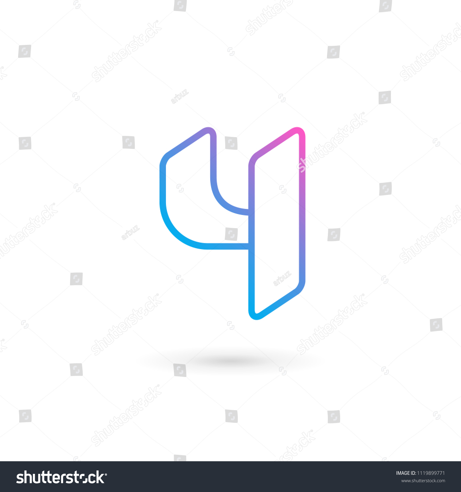 Number 4 Logo Icon Design Template Stock Vector (Royalty Free) 1119899771 Number 4 Logo Icon Design Template Stock Vector (Royalty Free) 1119899771